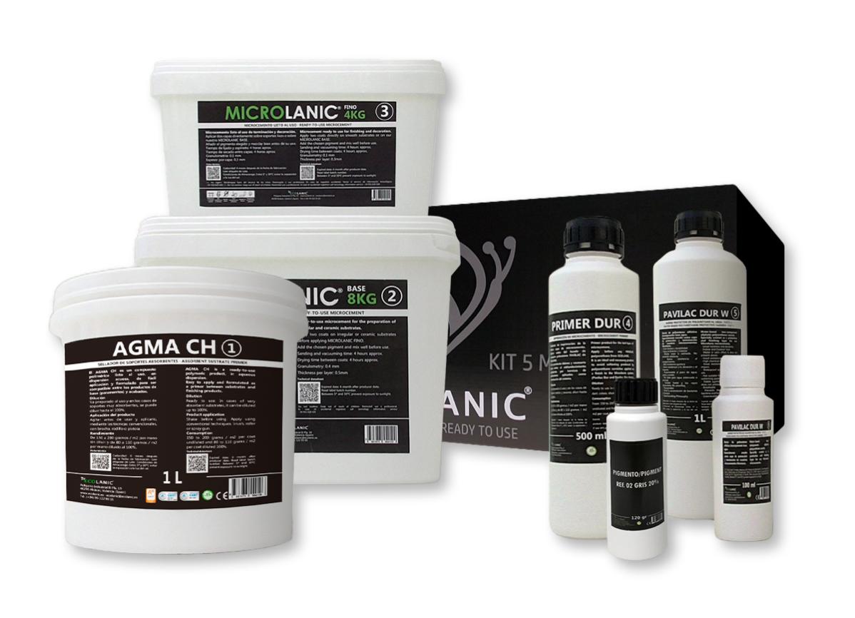 MICROLANIC KIT MICROCEMENTO 5M² SAR Speciale per superfici assorbenti ...
