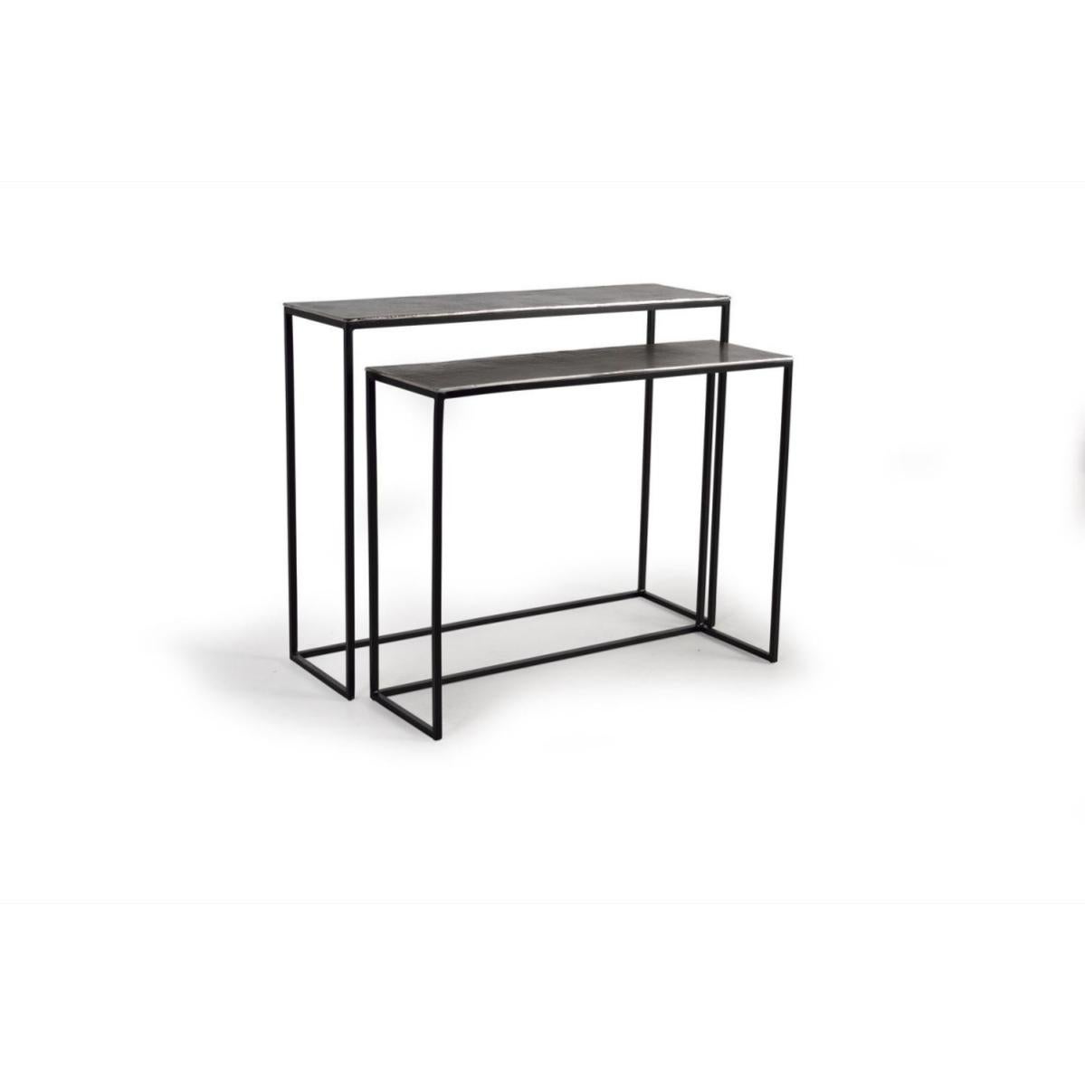 Lot De 2 Consoles Fer Noir 100x59x82cm | Leroy Merlin