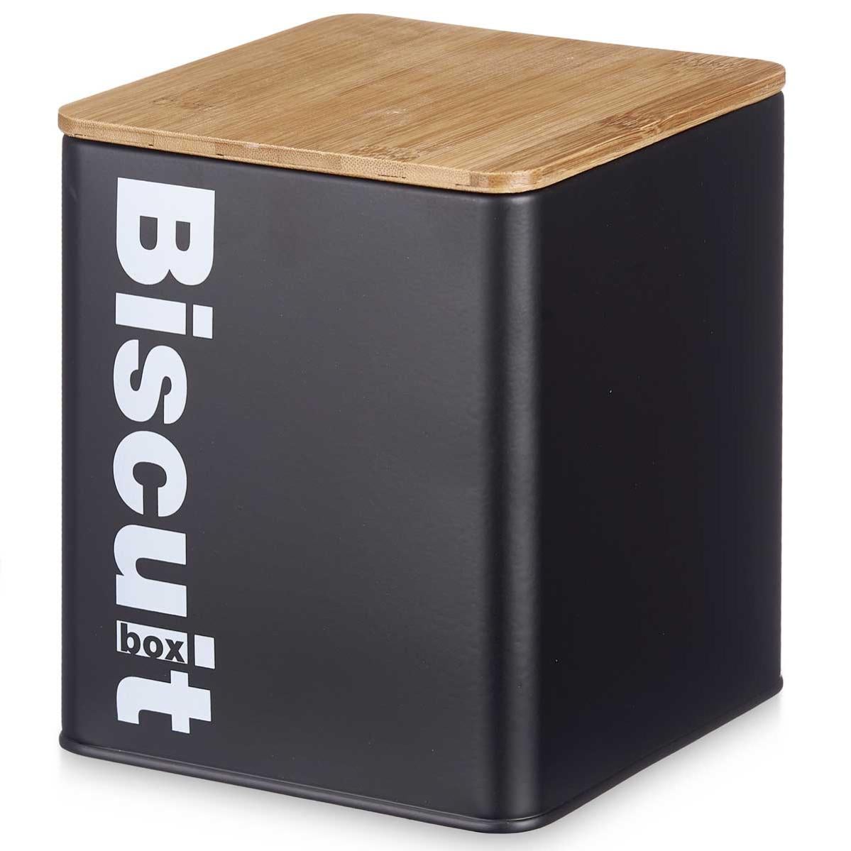 Boîte à biscuits en métal BISCUIT, couvercle en bambou, Kinvara | Leroy ...