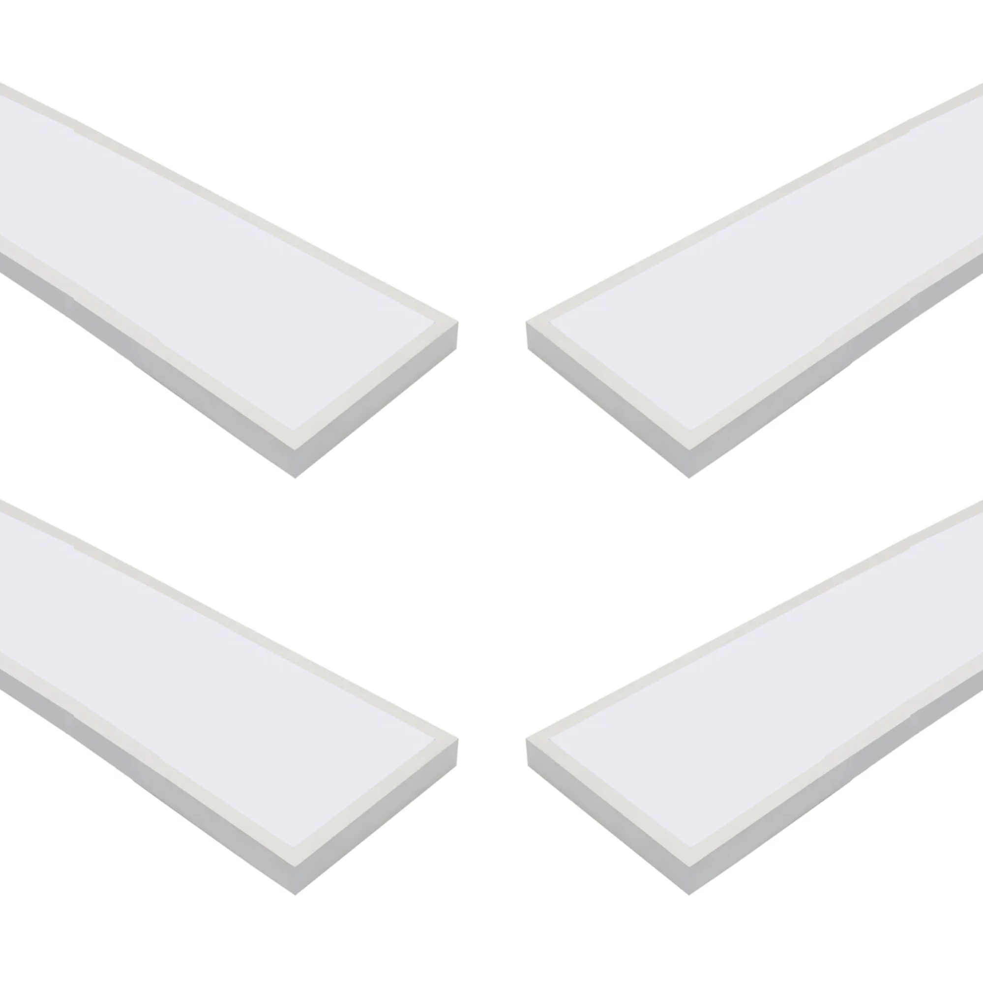 4x Panneau LED de surface rétroéclairé 120x30 cm, puissance 60W 5000Lm ...