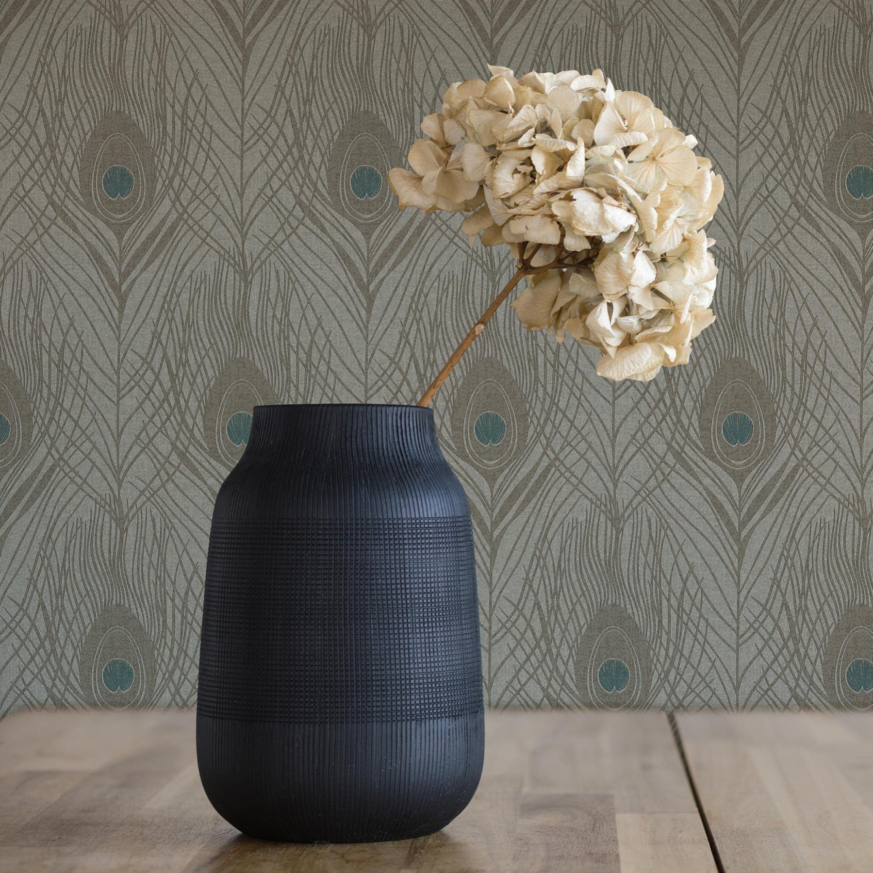 Papier peint boho chic M1-No.2811 | papier peint intissé | marron ...