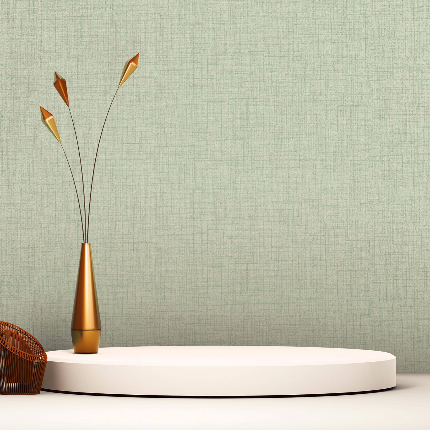 Papier peint uni M1-No.3318 | papier peint intissé | vert | papier peint uni | Leroy Merlin