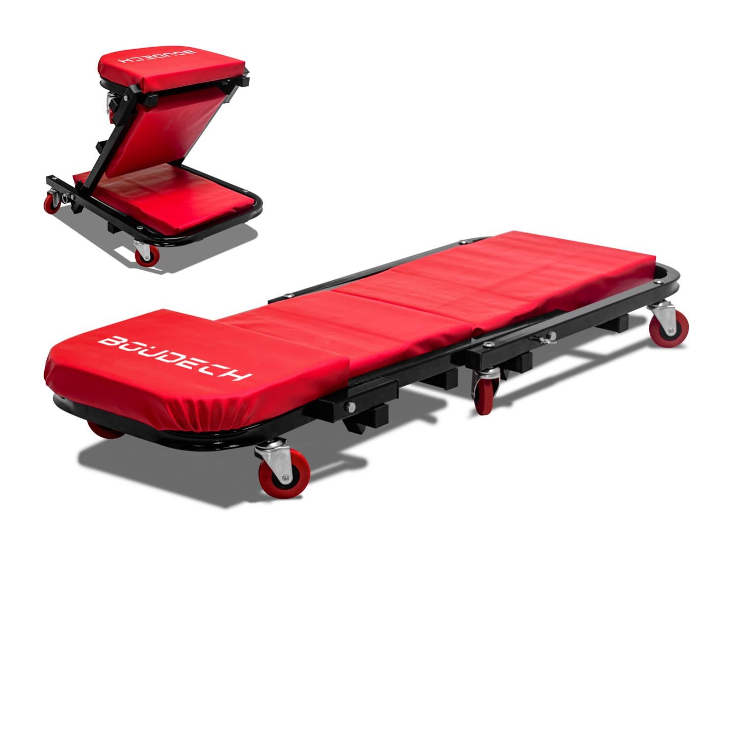 Slug - Carrello sotto auto e sgabello regolabile per meccanico da ...