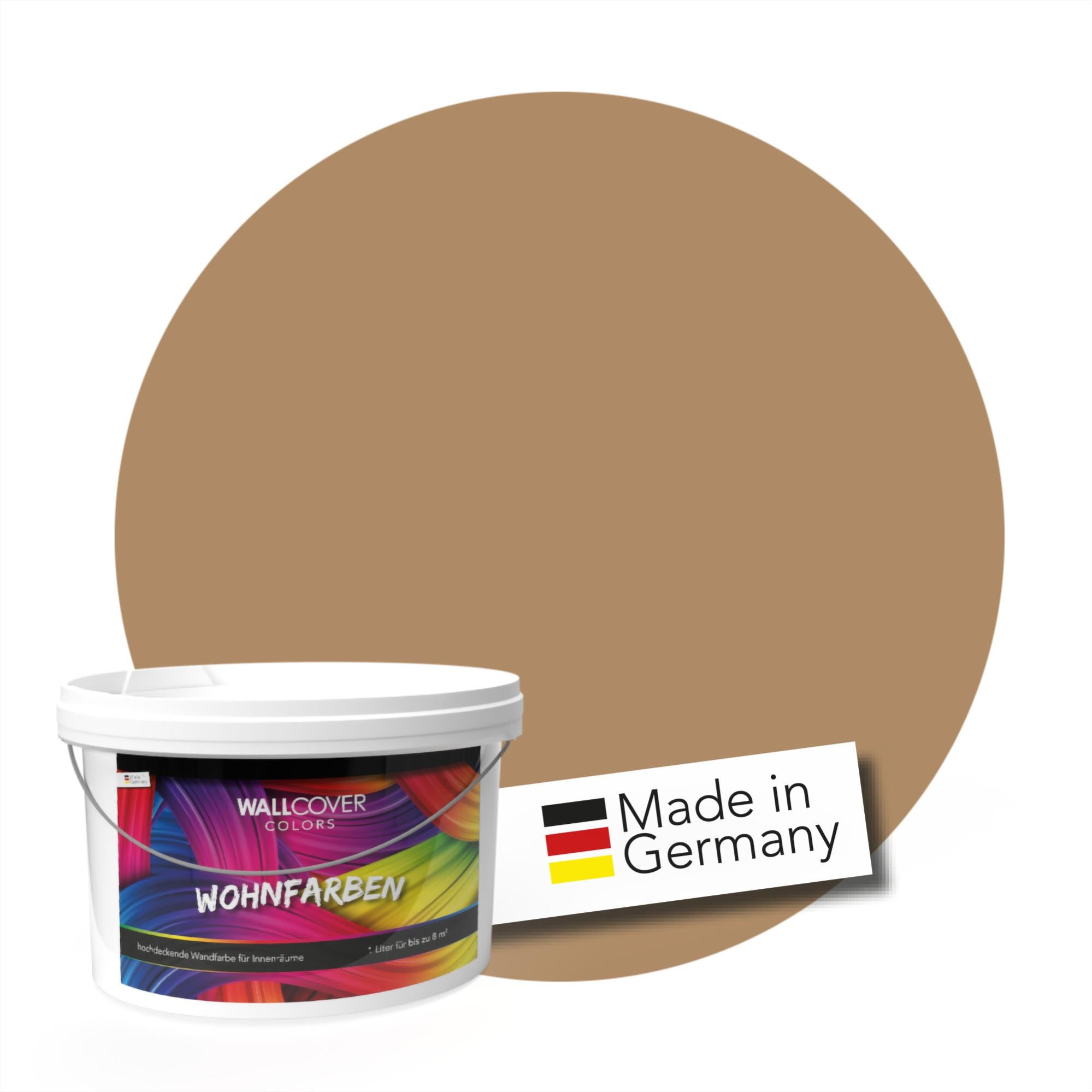 WALLCOVER Peinture murale de qualité supérieure | Marron Cannelle | 5L ...