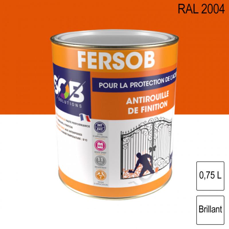 Peinture professionnelle Antirouille Fersob RAL 2004 Orangé pur ...