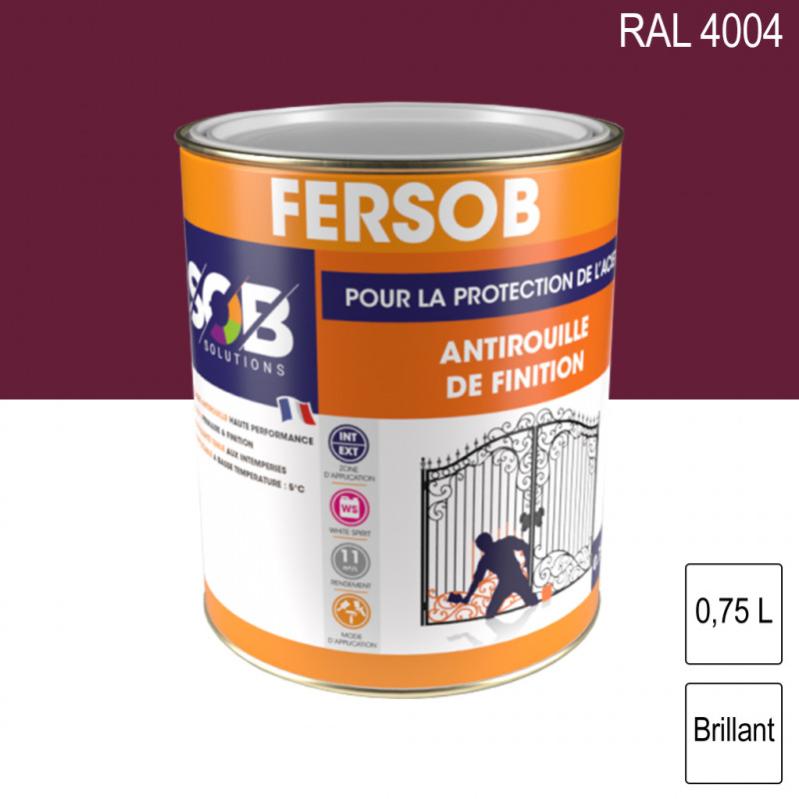 Peinture professionnelle Antirouille Fersob RAL 4004 Violet bordeaux ...