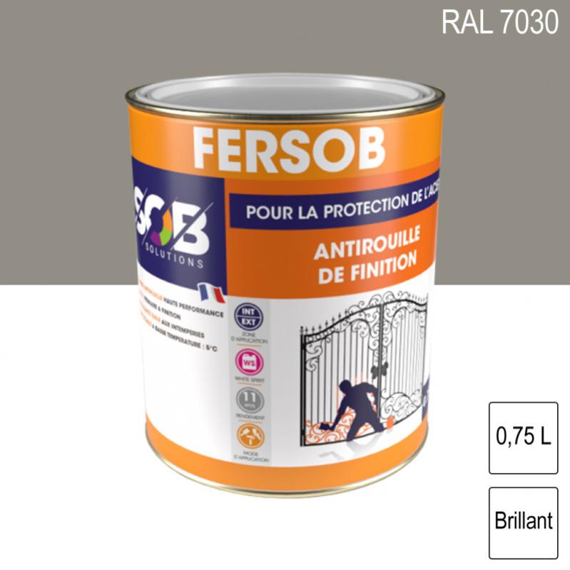 Peinture professionnelle Antirouille Fersob RAL 7030 Gris pierre ...