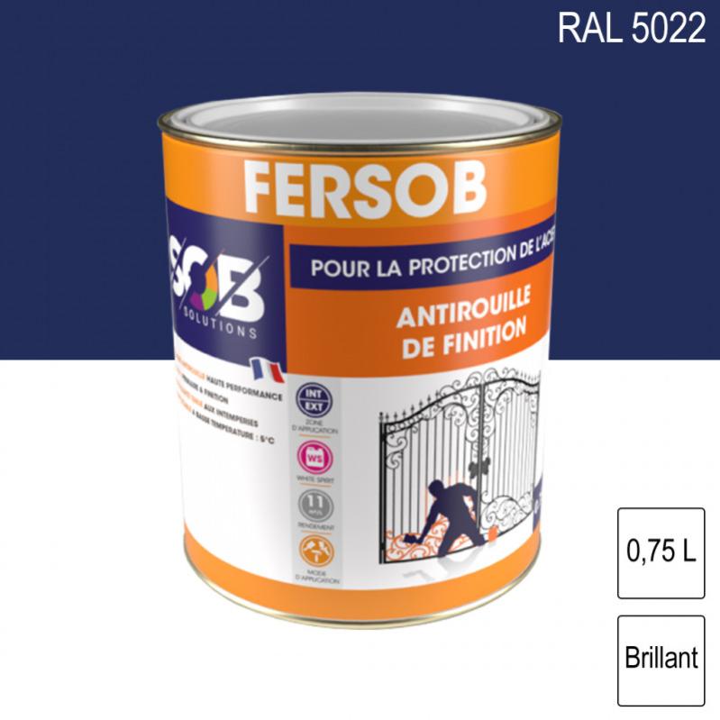Peinture professionnelle Antirouille Fersob RAL 5022 Bleu nocturne 0 ...