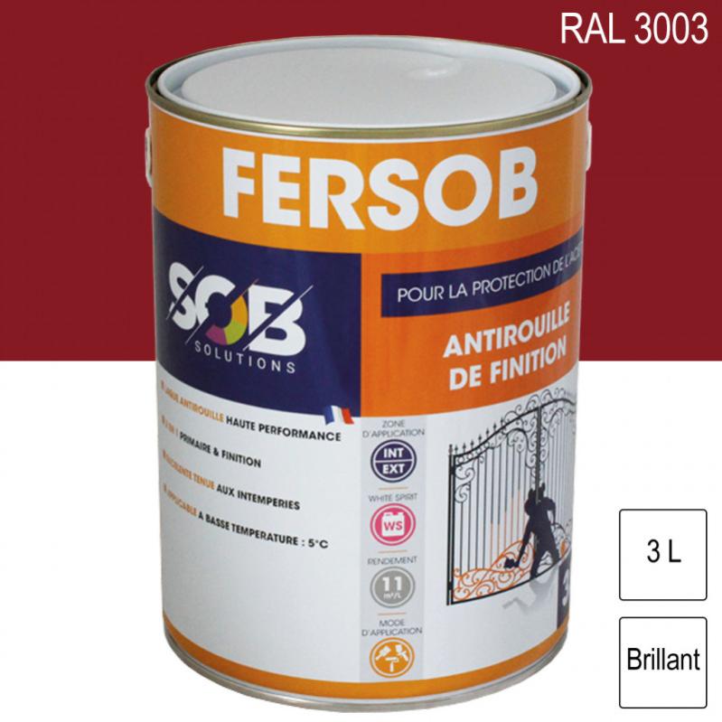 Peinture professionnelle Antirouille Fersob RAL 3003 Rouge rubis ...