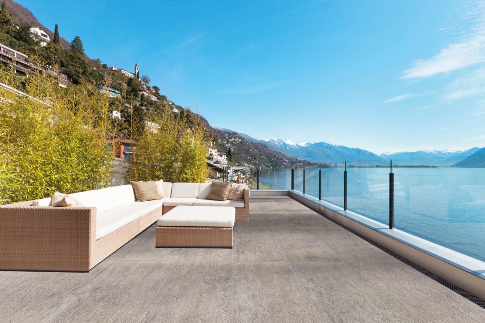 Carrelage extérieur antidérapant rectifié 120x60 cm sable | Leroy Merlin