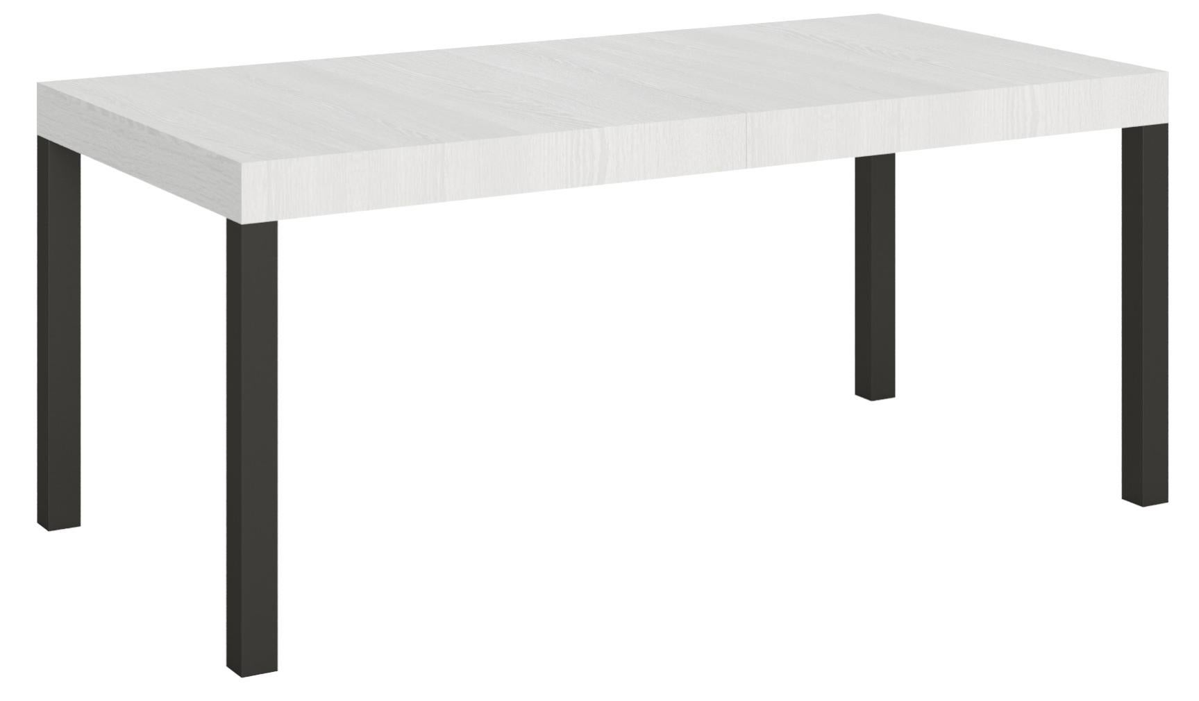Table rectangulaire extensible bois blanc 6 à 20 places L 180 à 440 cm ...