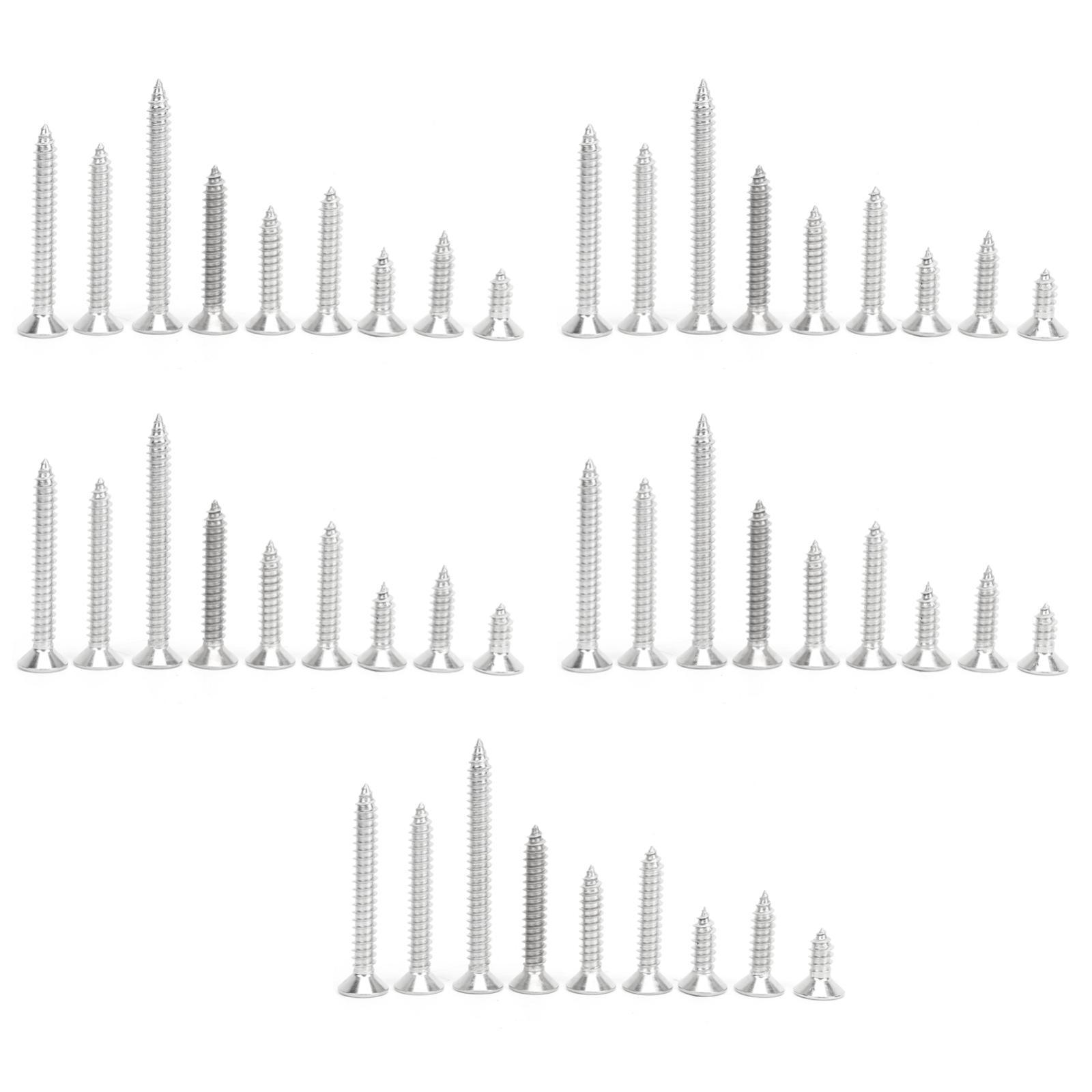 Lot de 45 vis autotaraudeuses en acier inoxydable 304 à tête fraisée cruciforme m6 | Leroy Merlin