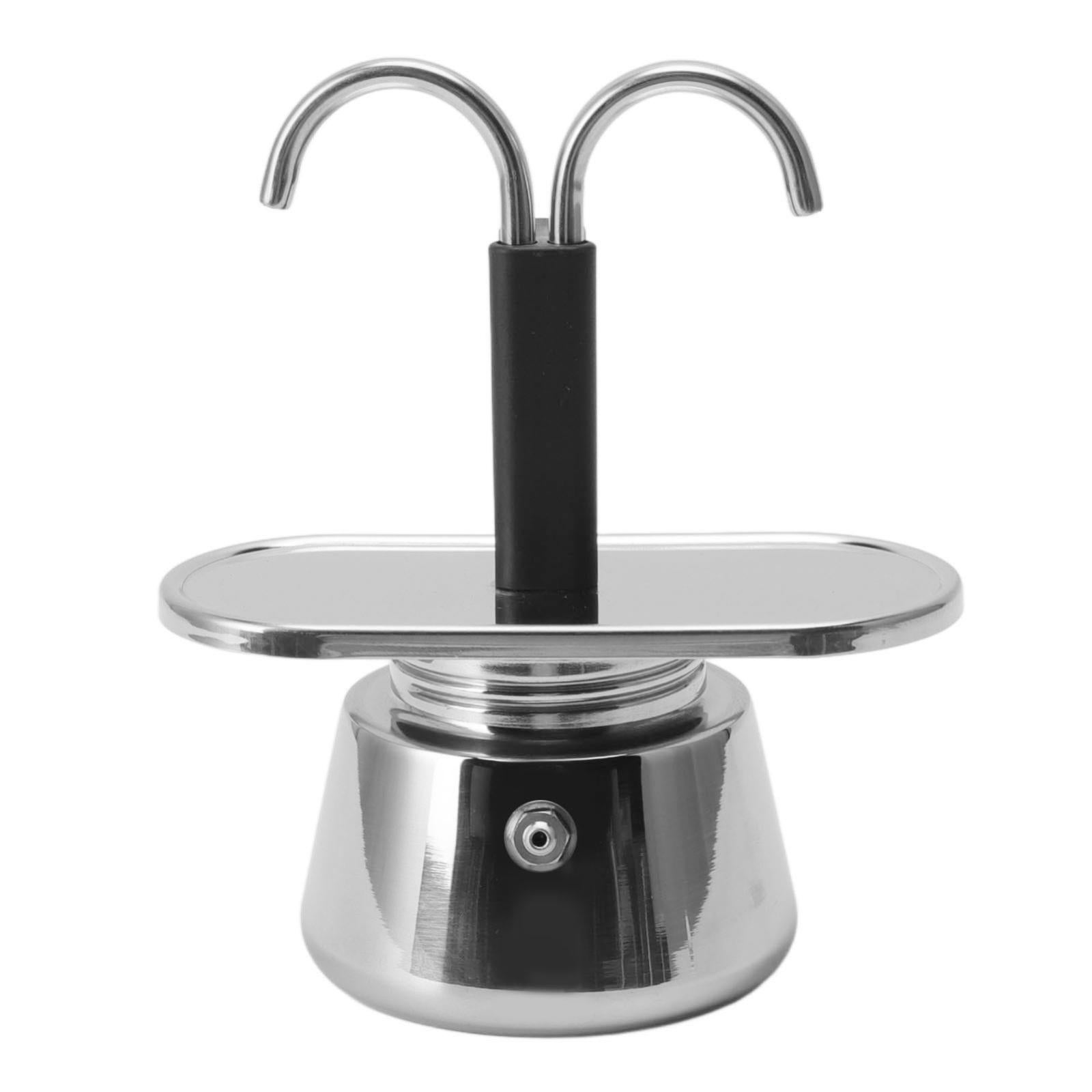Caffettiera italiana in acciaio inox con doppia testa da 2 tazze (100 ...