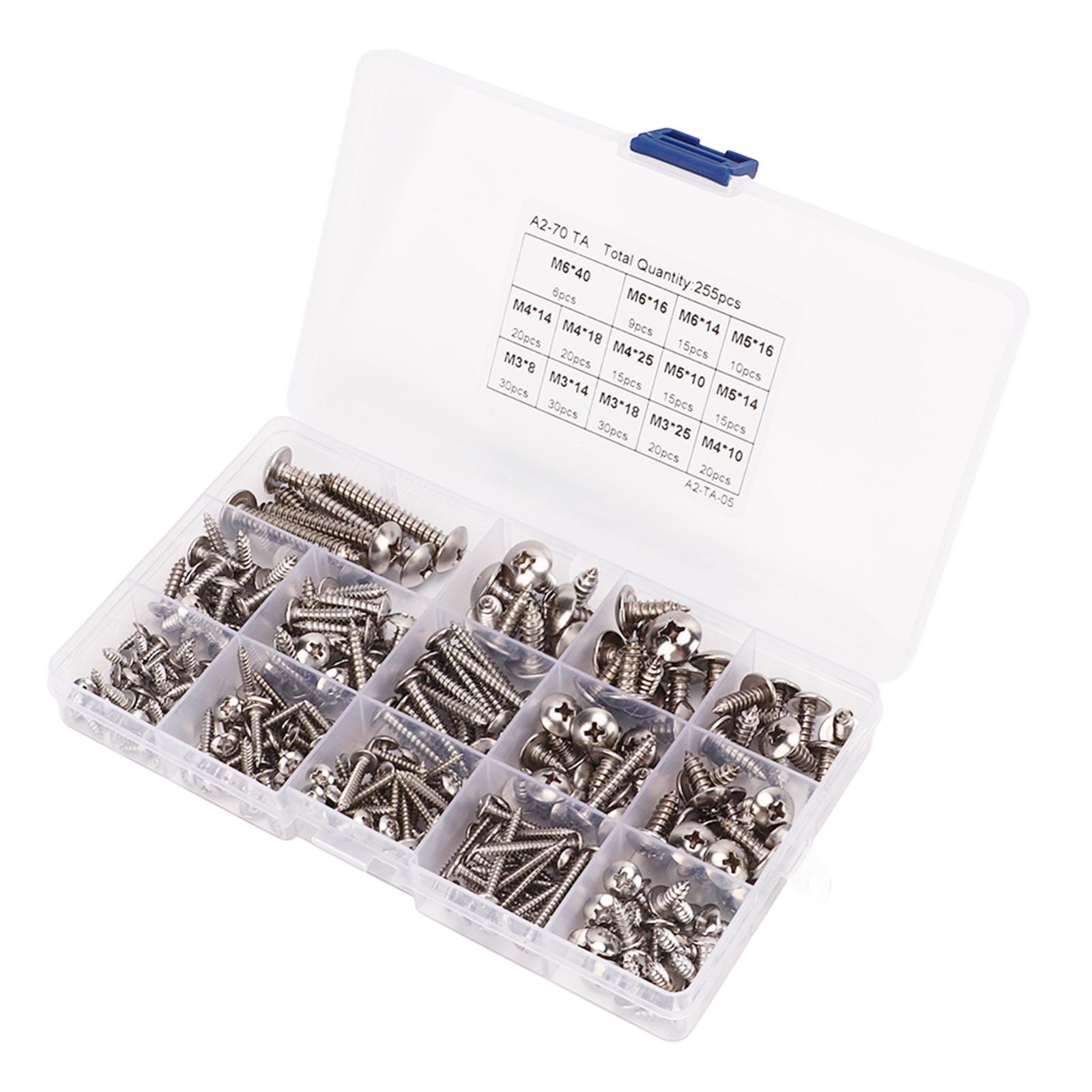 Set di viti autofilettanti con testa a croce da 255 pezzi | Leroy Merlin