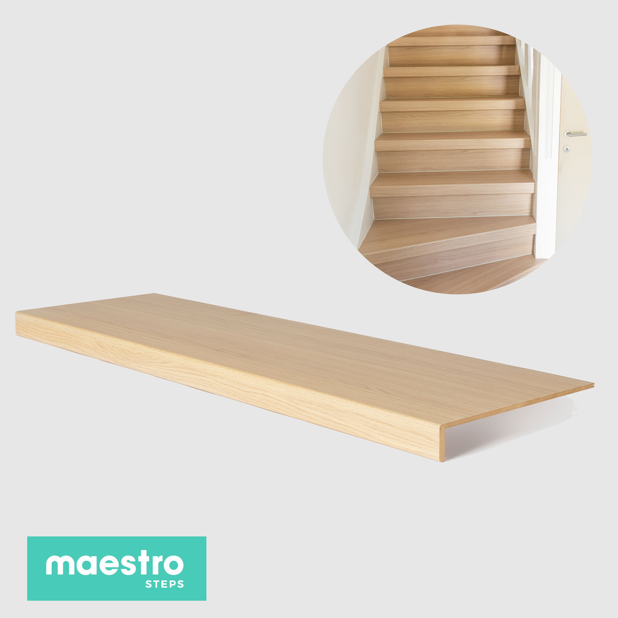 Onlywood Gradino Florida Oak Rivestimento Per Scale - Larghezza Max 130 ...