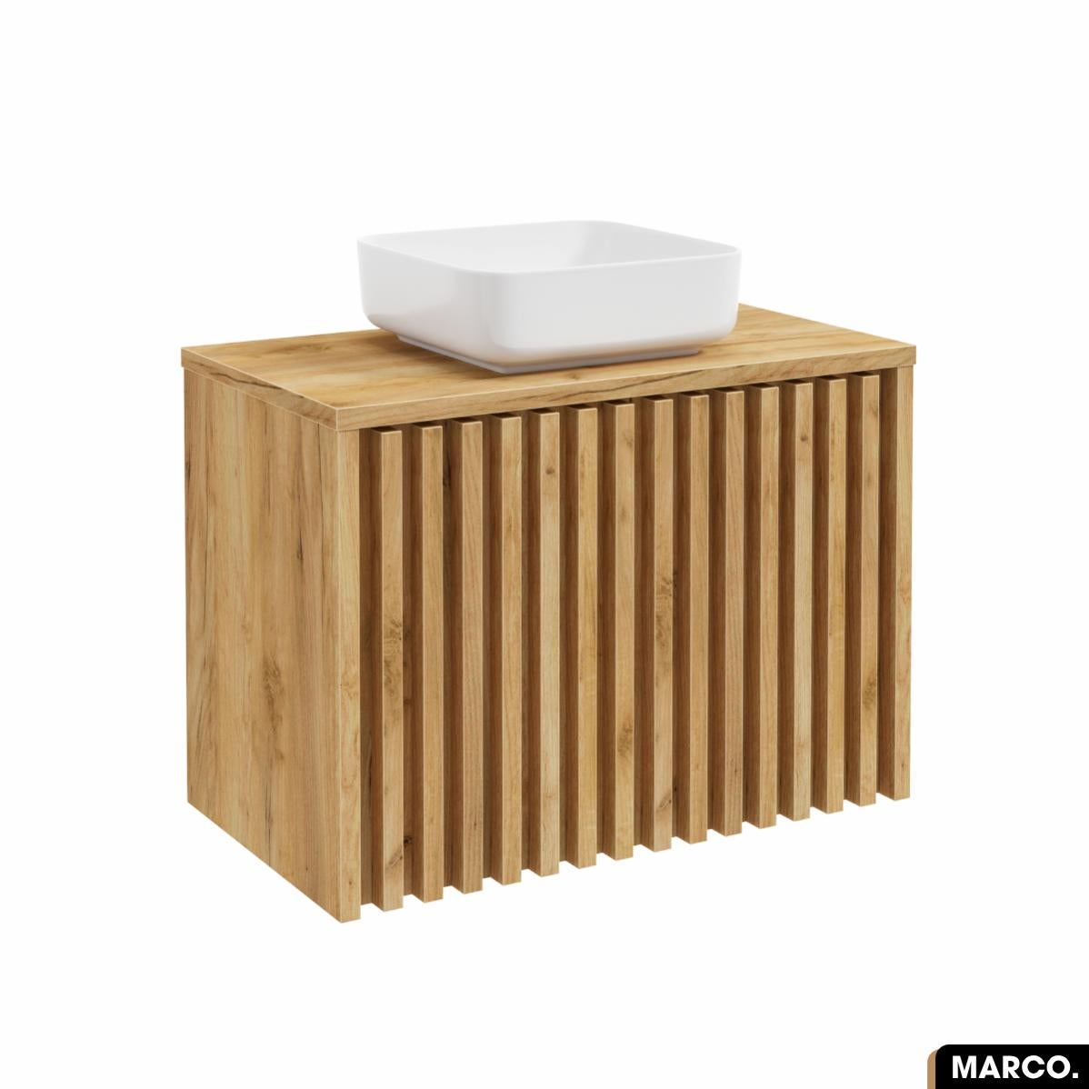 Meuble Sous Vasque Version Portes Plan Vasque MARCO OAK 80 X Meuble Sous Vasque Version Portes Plan Vasque MARCO OAK 80 X