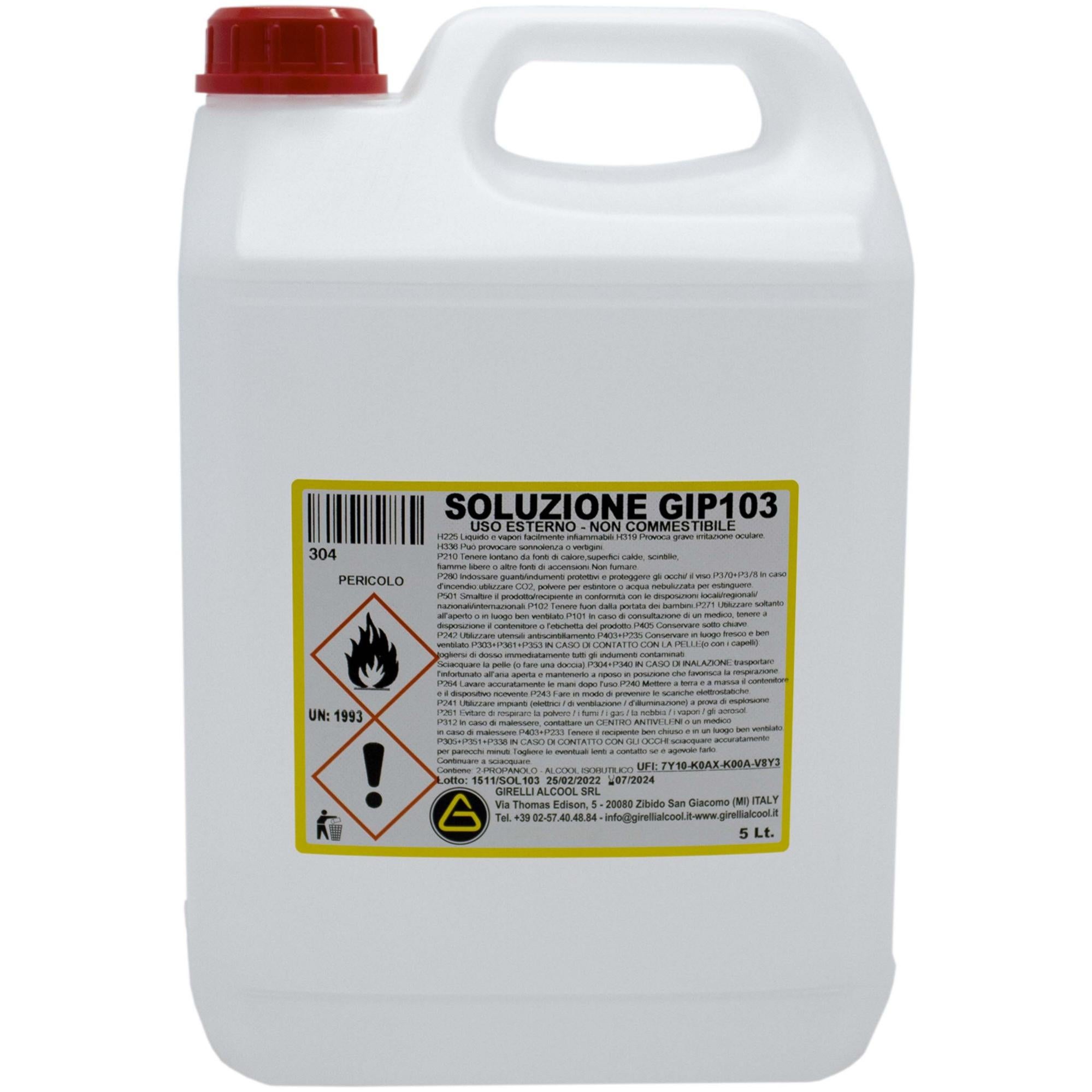 ALCOOL ISOPROPILICO ISOPROPANOLO 5L LT LITRI DETERGENTE ULTRASUONI 97% ...