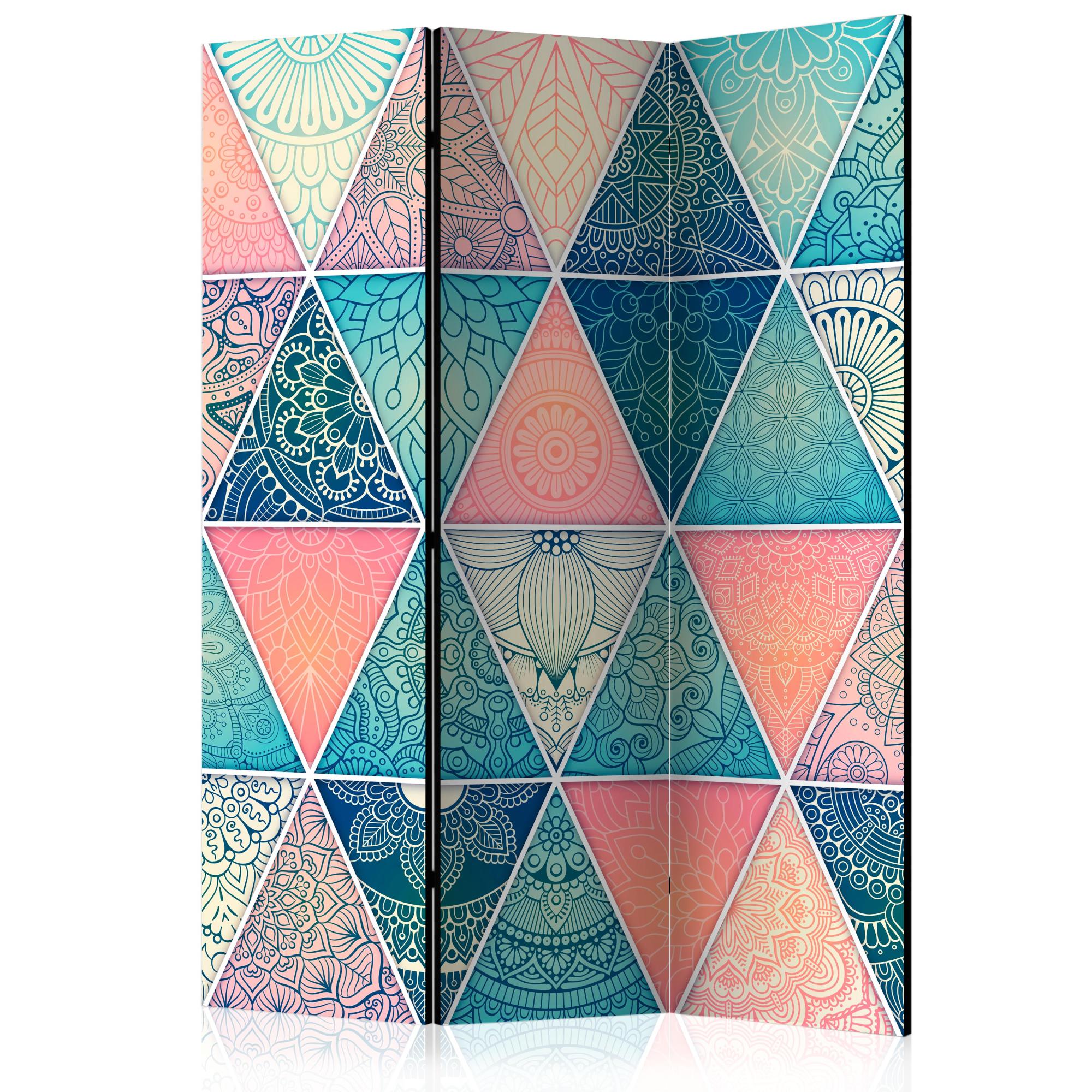 Paravent 3 volets - Oriental Triangles [Room Dividers] - 135x172 ...