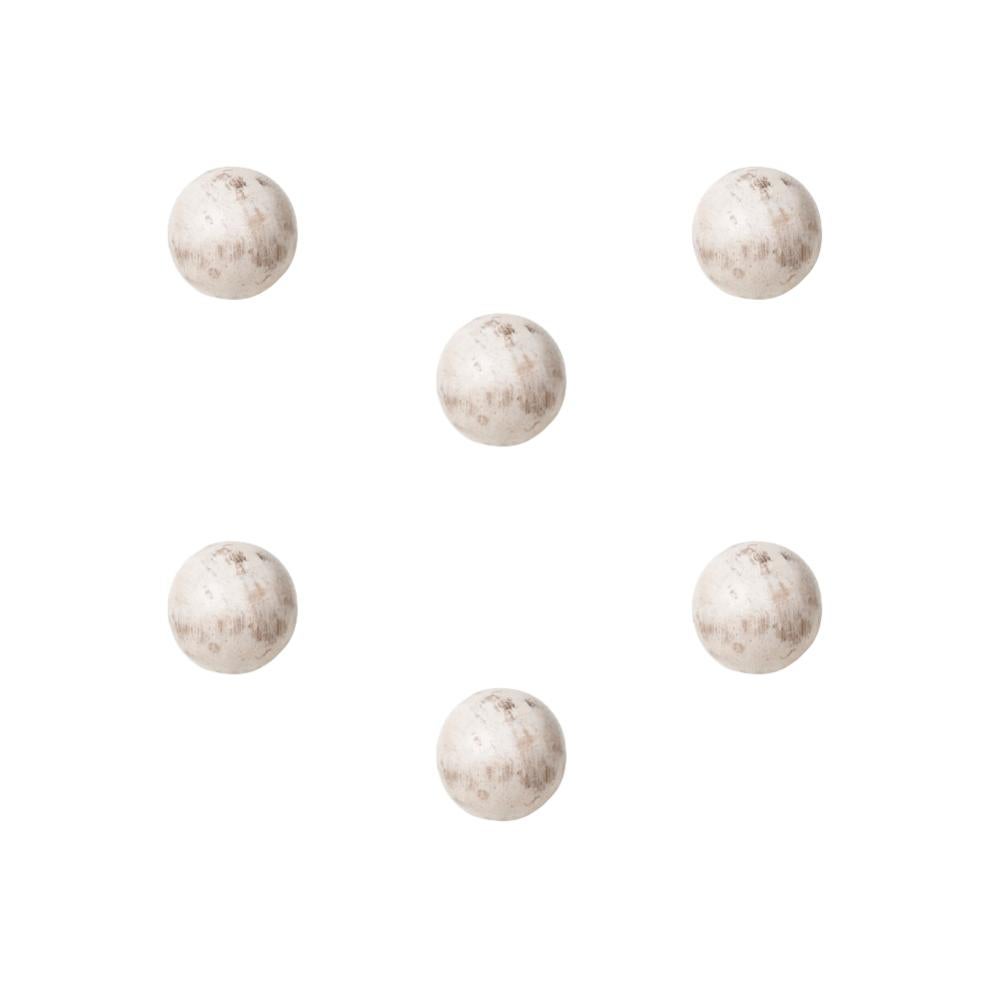 6 Un. POMOLI Maniglie SHABBY CHIC legno Mango decapada bianco Mobile ...