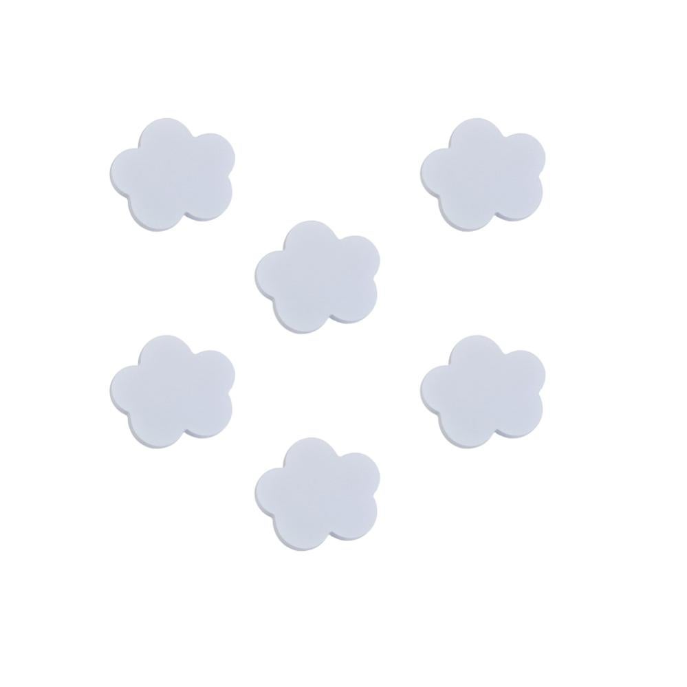 6 Un. POMOLI Maniglie Mobile BEBÉ bambino Nuvola legno laccata bianco ...