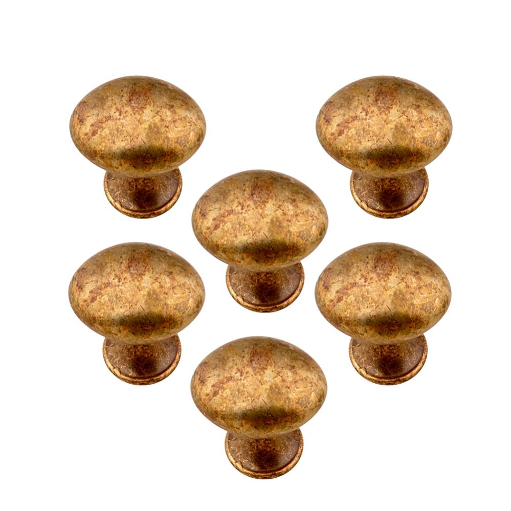 6 Un. POMOLI Maniglie Mobile bronzo invecchiato per Cassettiera 37x29MM ...