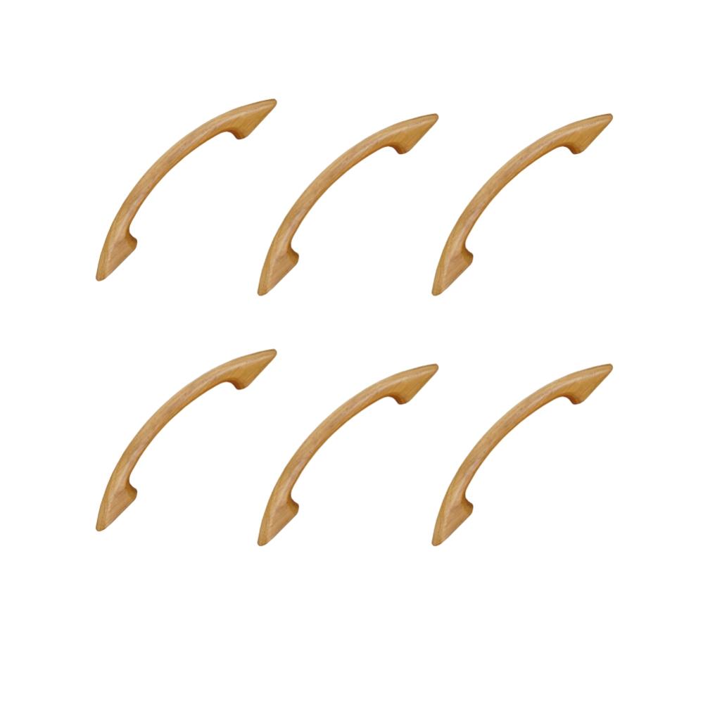 6 Un. POMOLI Maniglie legno quercia laccato naturale per Mobile ...