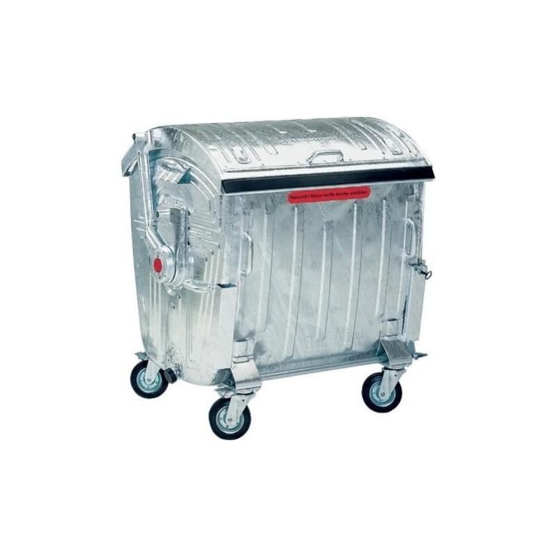 Container poubelle galvanisé 1,1m3 m.Kindersich | Leroy Merlin