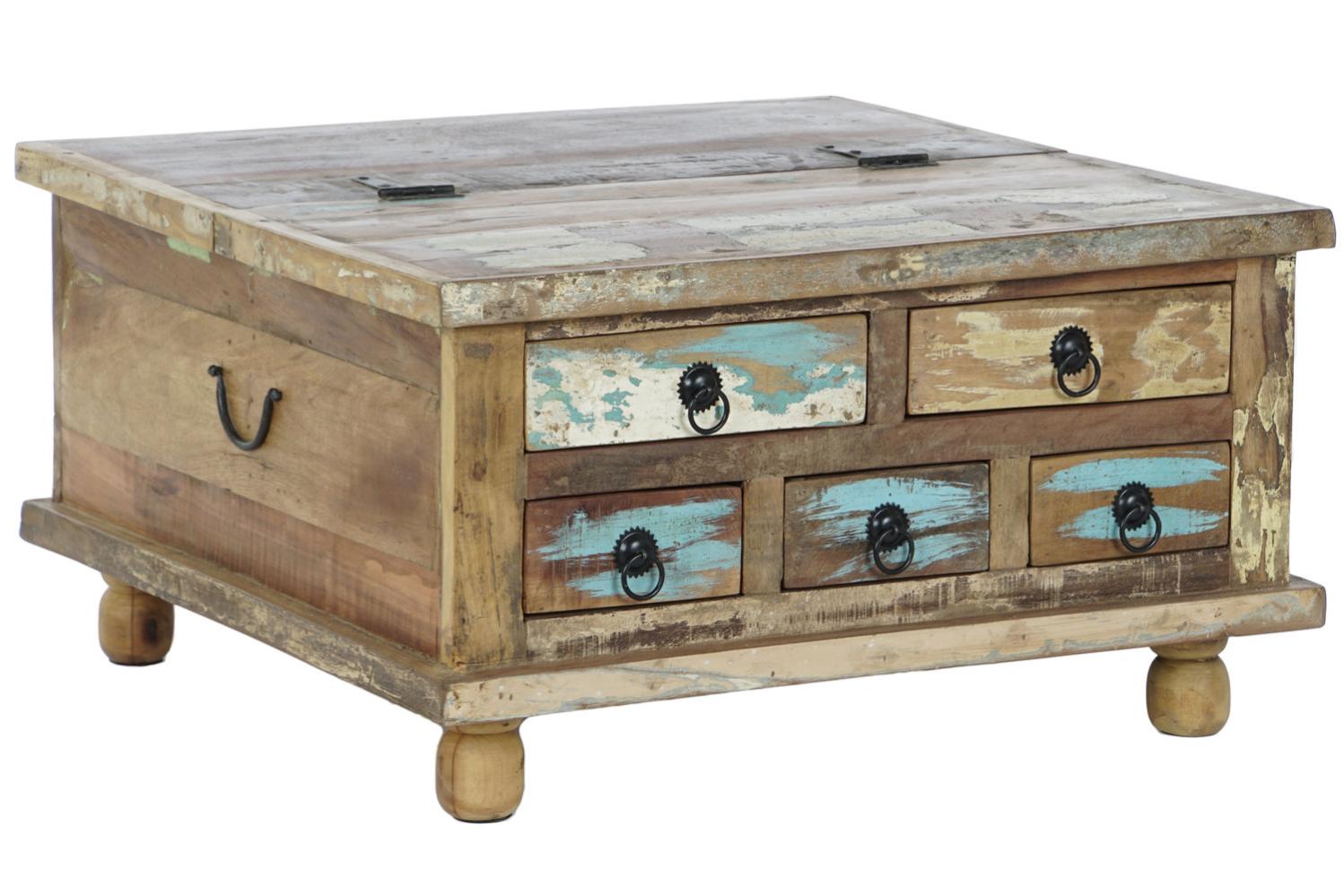 Table centrale en métal Mango 70x70x38 Naturel | Leroy Merlin