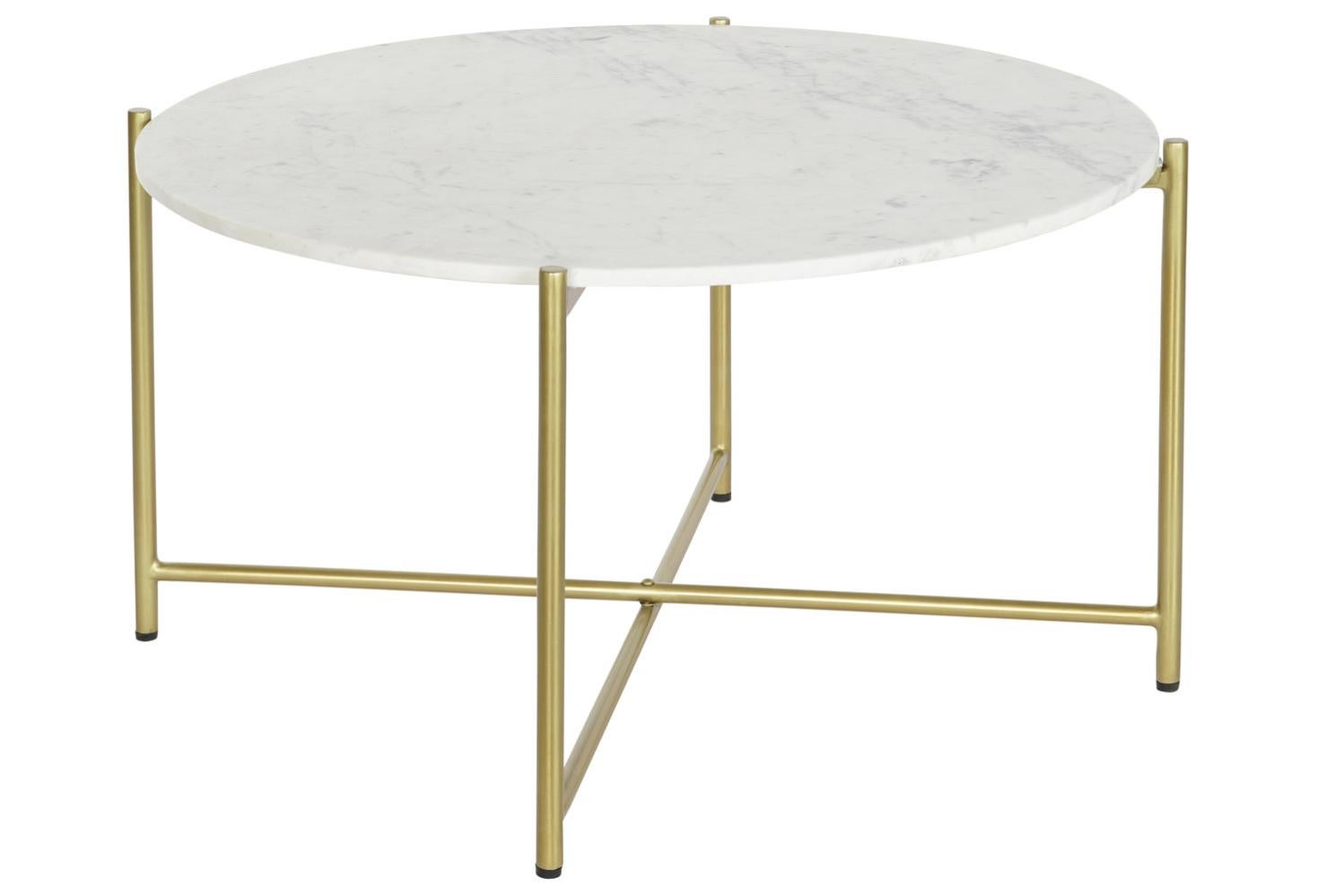 Table Centrale En Fer Marbre 81x81x44 Blanc | Leroy Merlin
