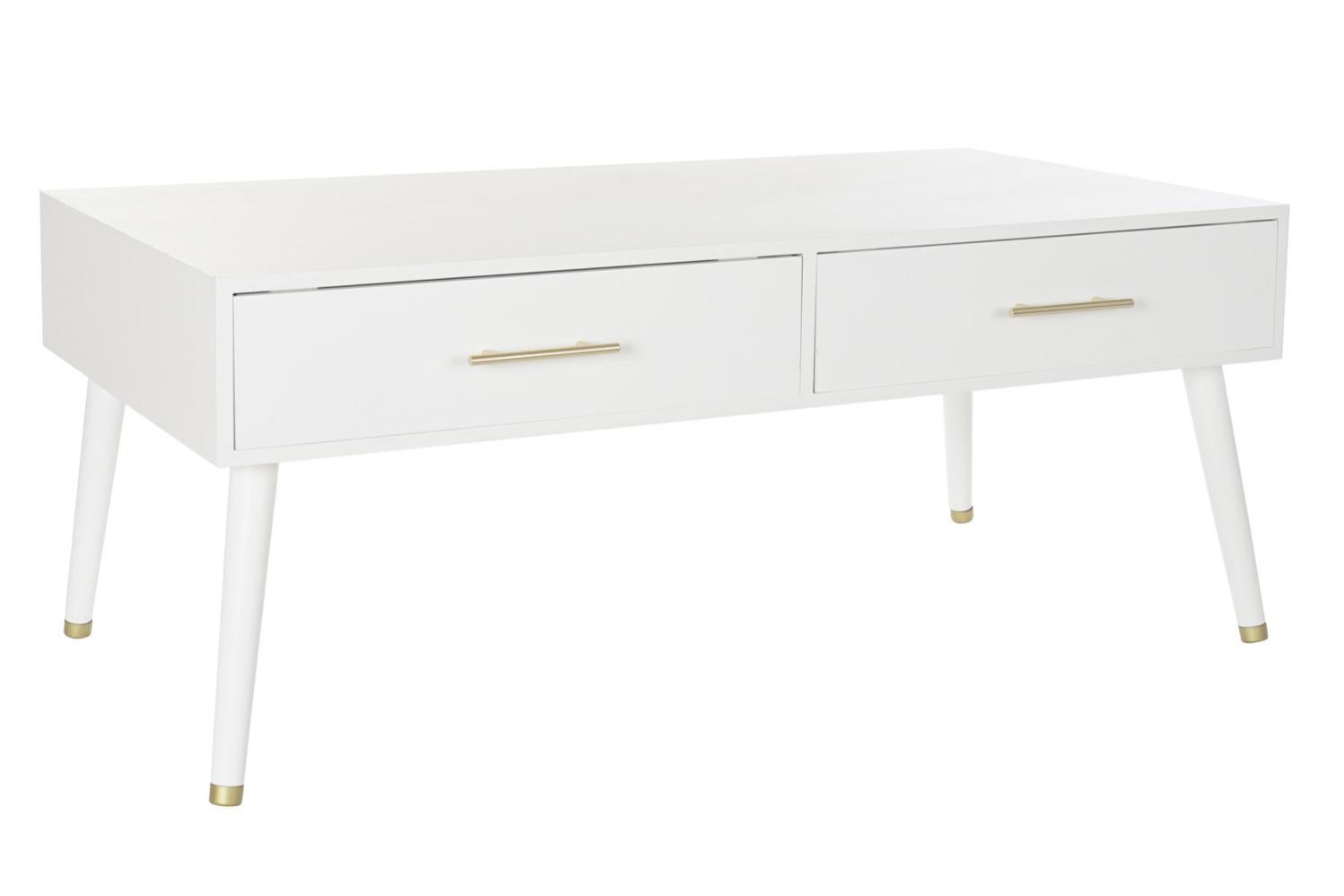 Table centrale métal bois 120x60x50 blanc | Leroy Merlin