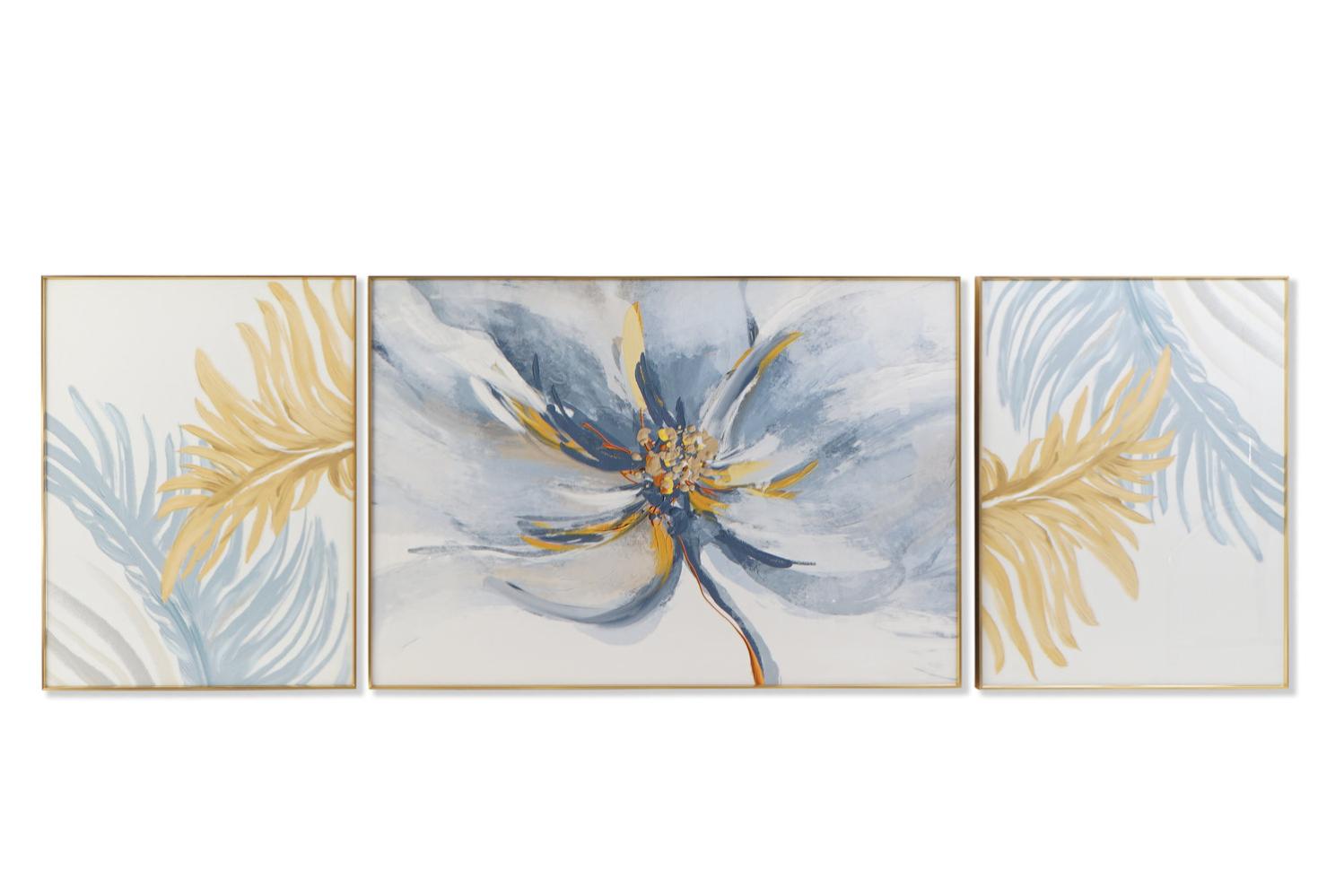 Tableau Set 3 Aluminium Mdf 240x3x80 Fleurs | Leroy Merlin
