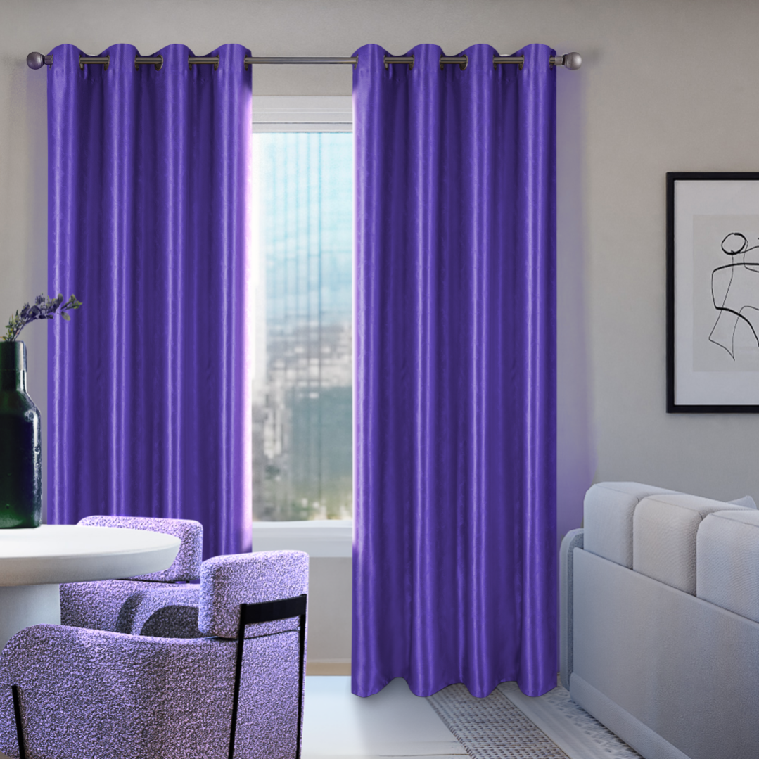 Paire de Rideaux Occultants Elegance Geometriques Violet 140x260cm ...