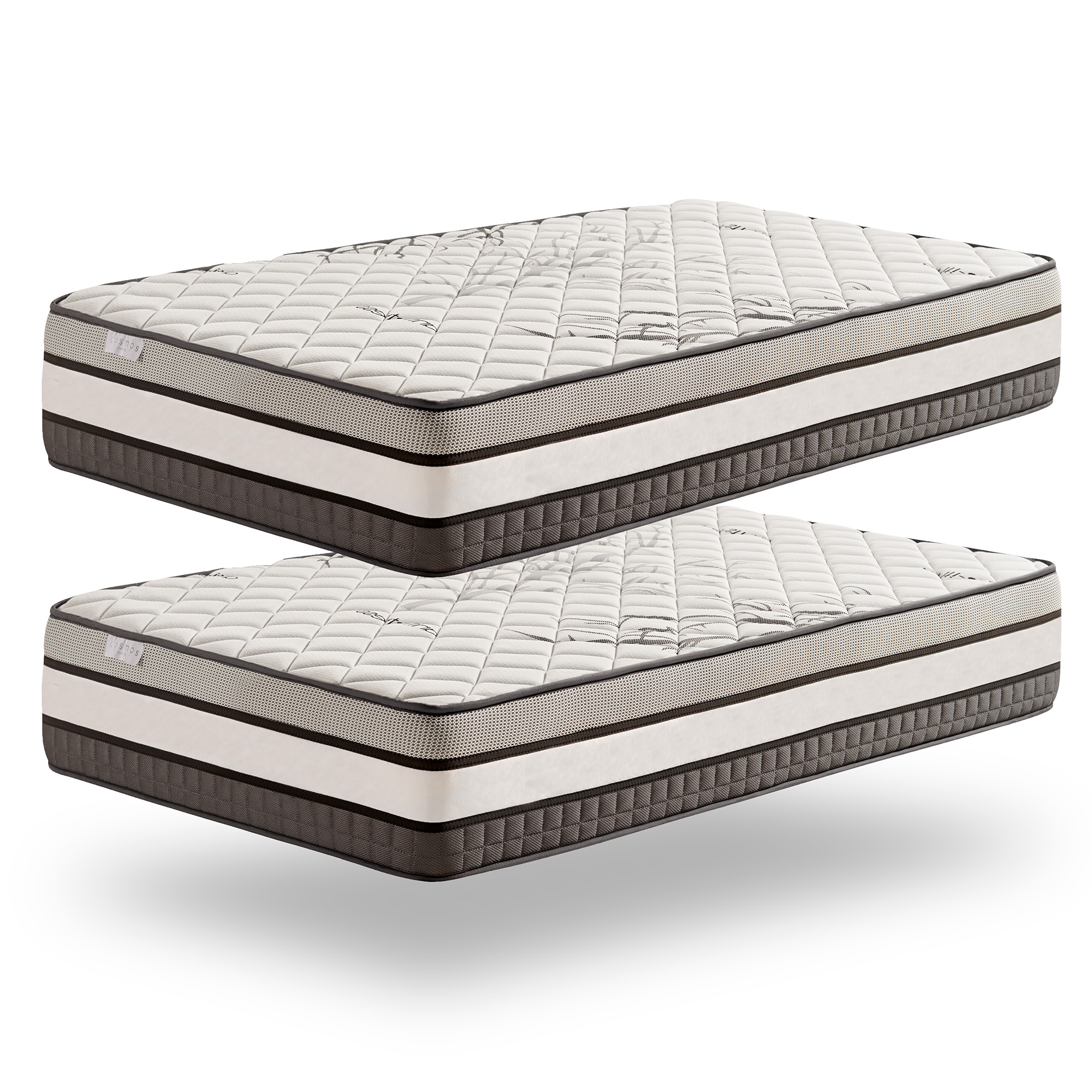 Pack x2 Matelas Solar 80x200 cm - Mousse à mémoire de forme HR - Blue ...