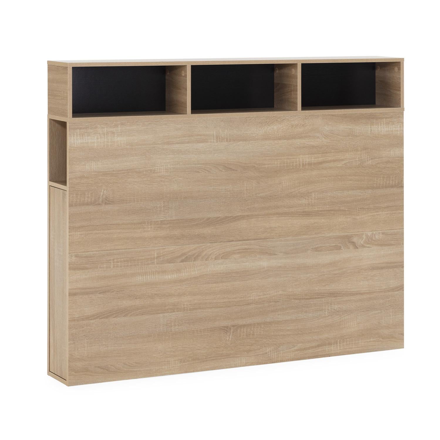 Cabecero de Cama Zeus 145 cm con almacenaje Roble, 2 Puertas 9 Huecos | Leroy Merlin