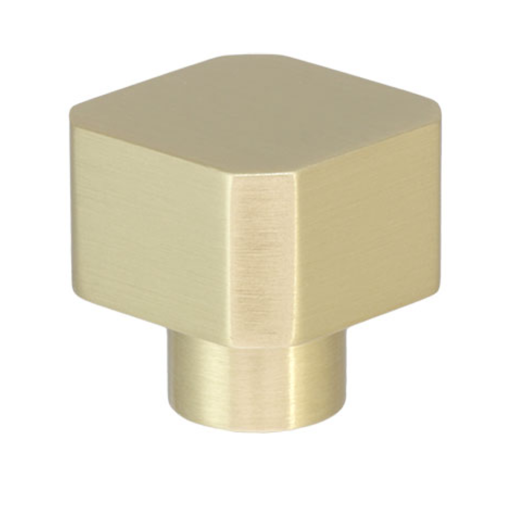 Pomolo quadrato per mobili in ottone finitura opaca 30x30, Evi Herrajes ...