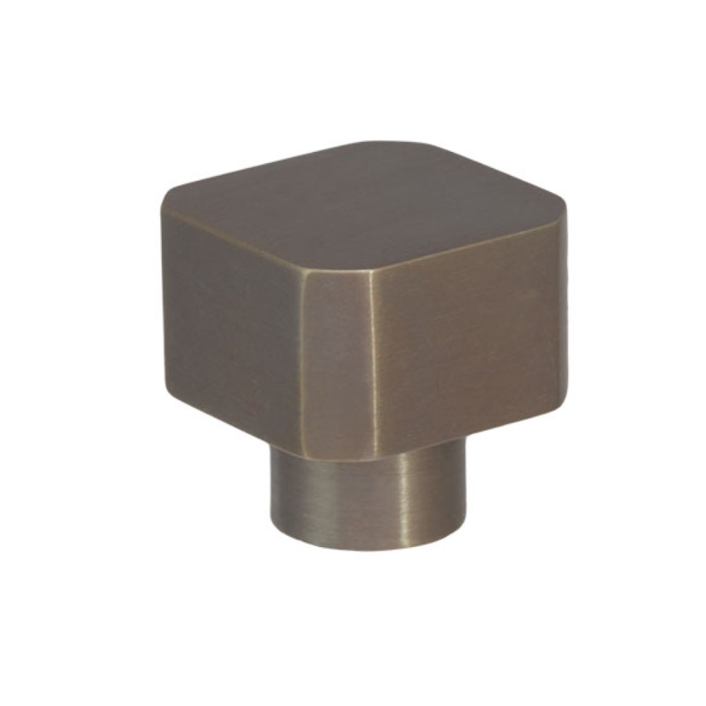 Bouton carré pour meubles en laiton finition rustique 20x20, Evi ...
