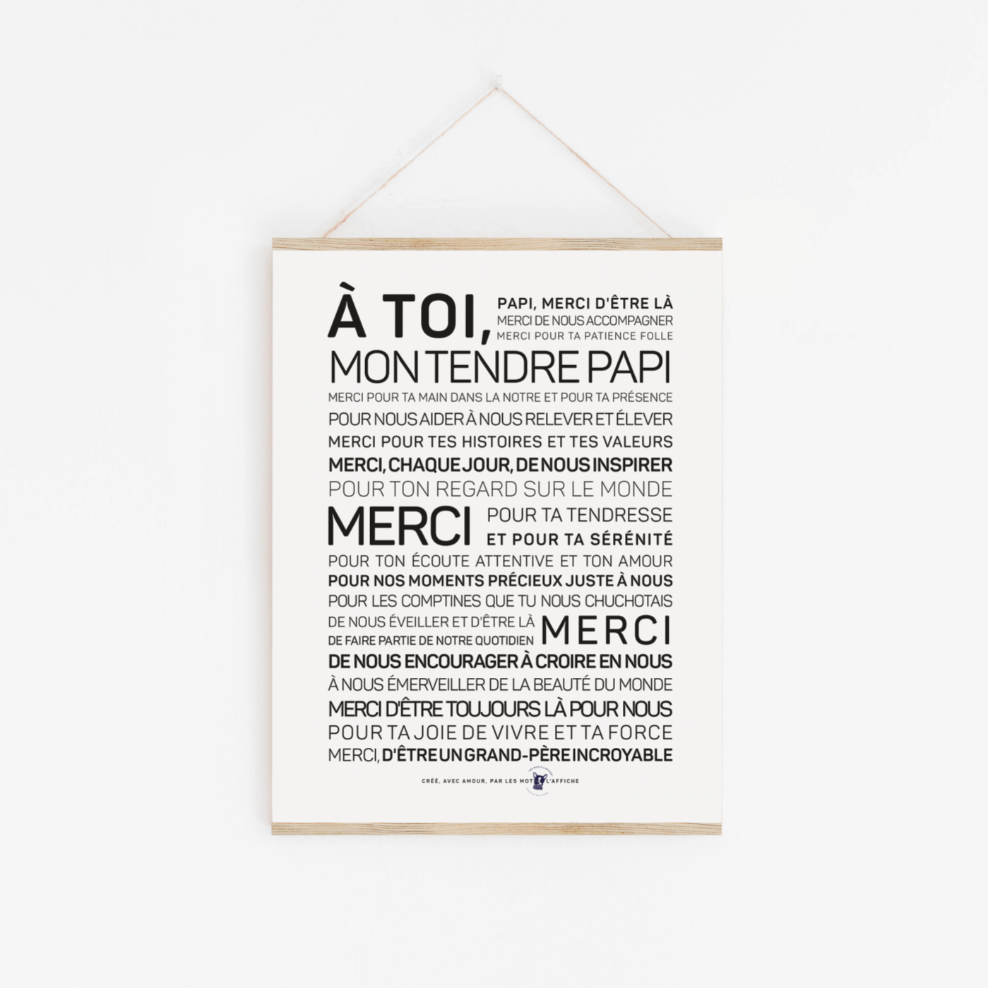Affiche imprimée A2 "Papi" (Poster) 42 x 59.4 cm | Leroy Merlin