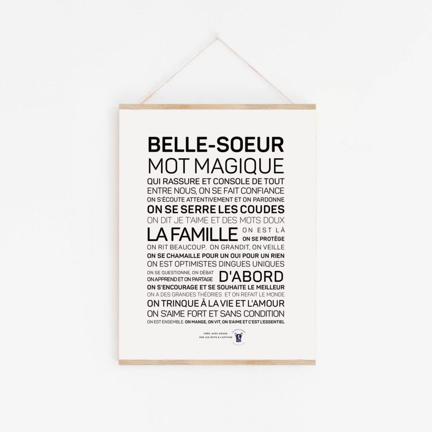 Affiche imprimée A5 "Belle-soeur" (Poster) 14.8 x 21 cm | Leroy Merlin