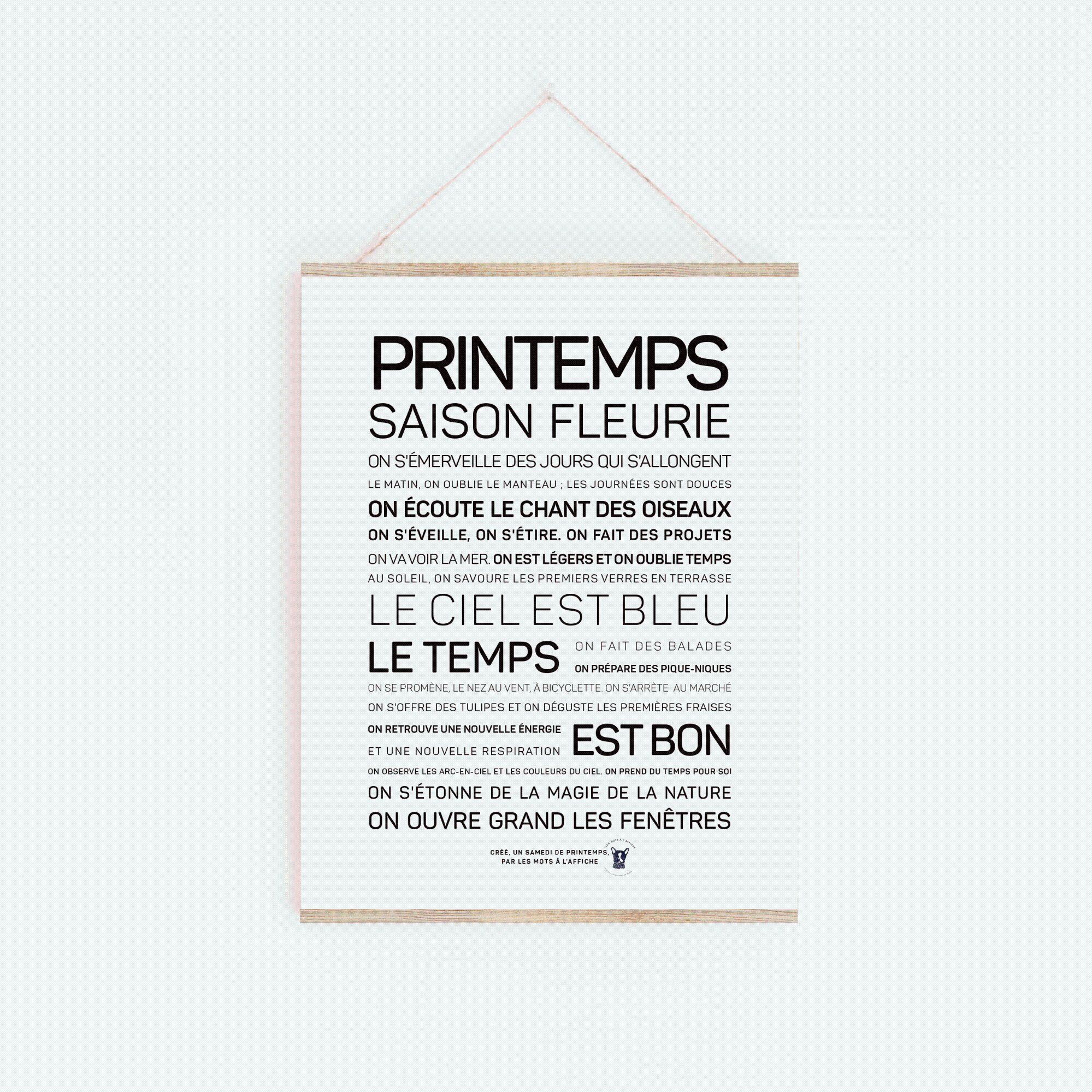 Affiche imprimée A3 "Printemps, saison fleurie" (Poster) 29.7 x 42 cm ...