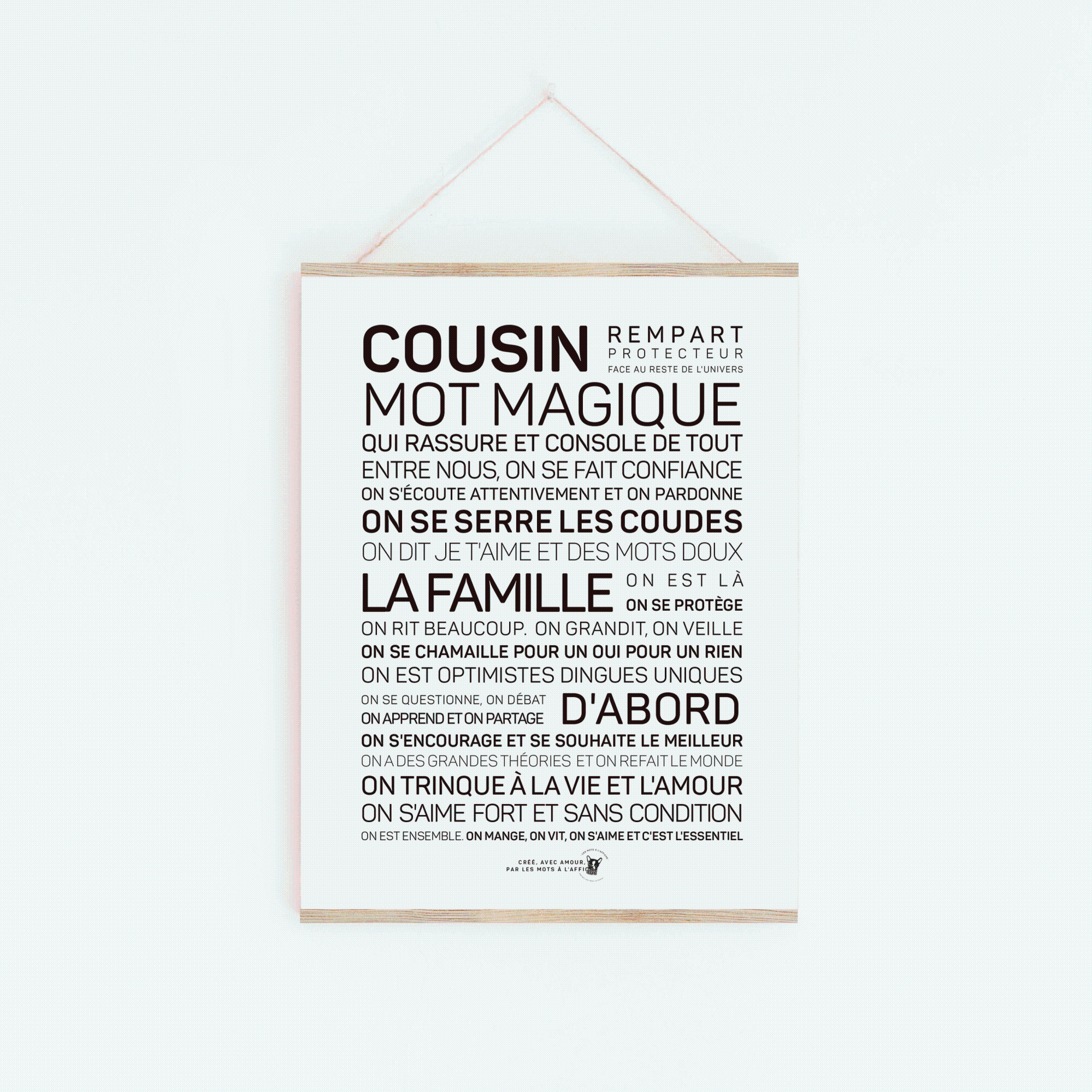 Affiche imprimée A2 "Cousin" (Poster) 42 x 59.4 cm | Leroy Merlin