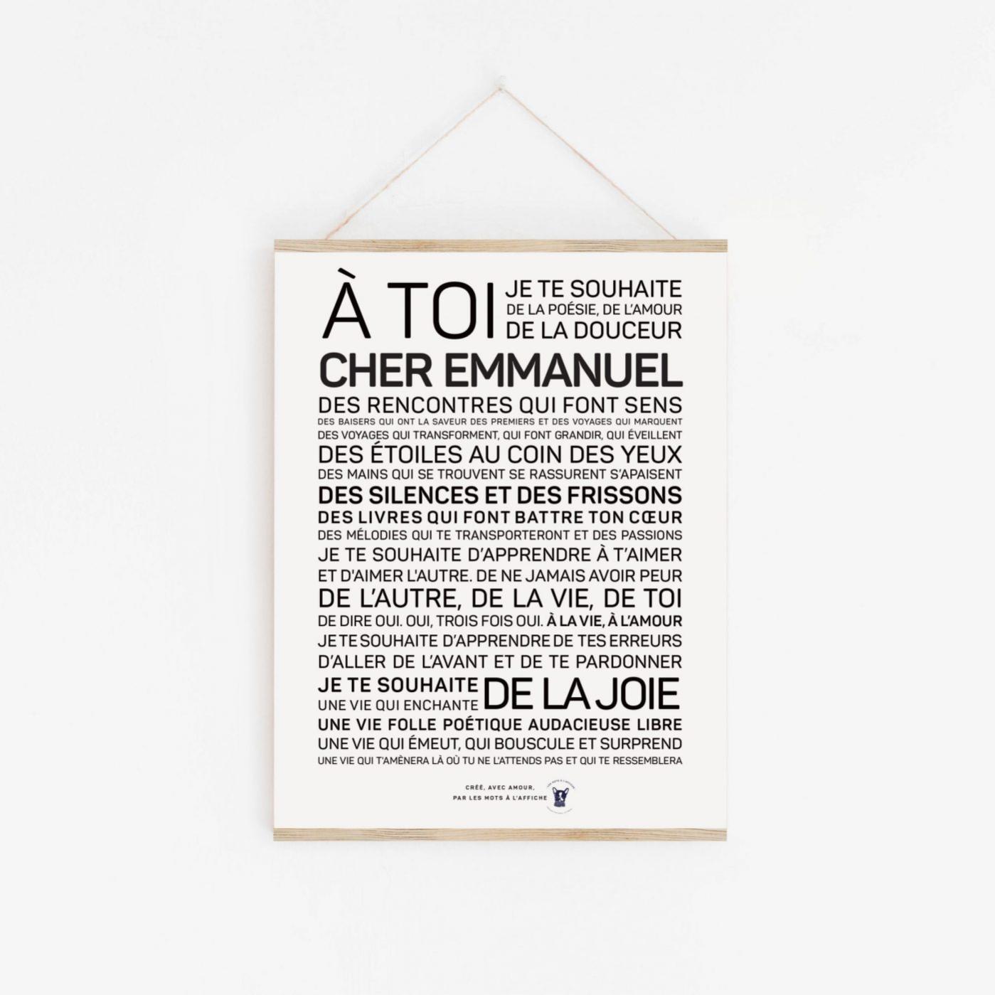Affiche imprimée A2 "Emmanuel" (Poster) 42 x 59.4 cm | Leroy Merlin