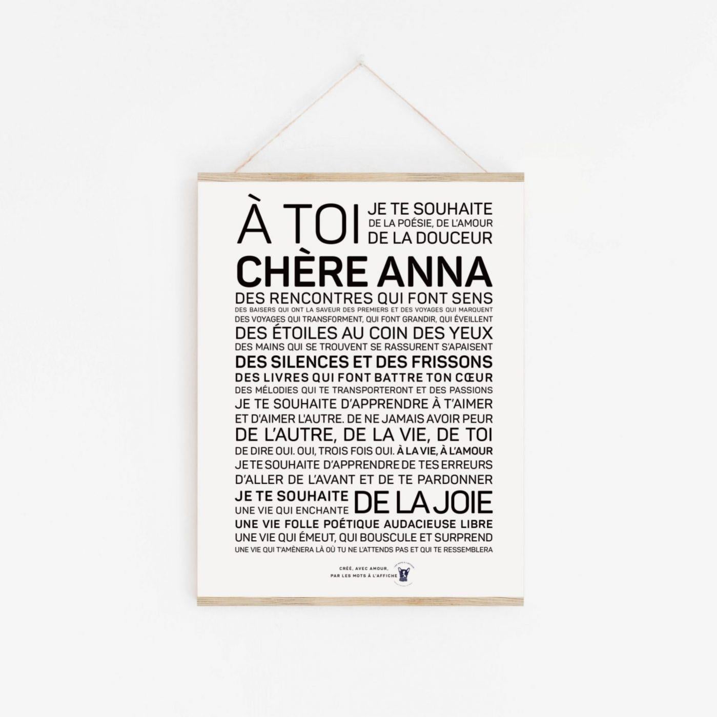 Affiche imprimée A2 "Anna" (Poster) 42 x 59.4 cm | Leroy Merlin