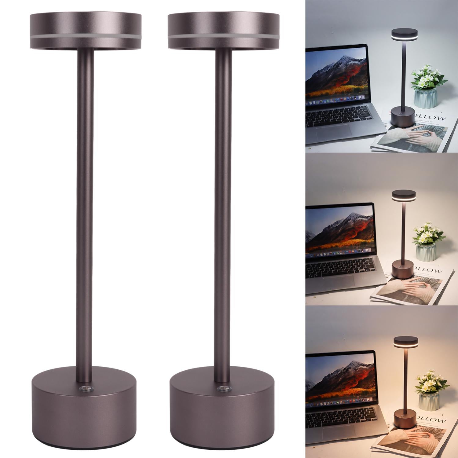 Lampe de table sans fil rechargeable usb, lumiere bureau LED tactile ...