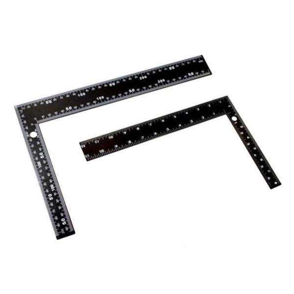 RIGHELLO A SQUADRA SQUADRATRICE AD ANGOLO 90 IN ALLUMINIO 300 mm DOPPIA ...