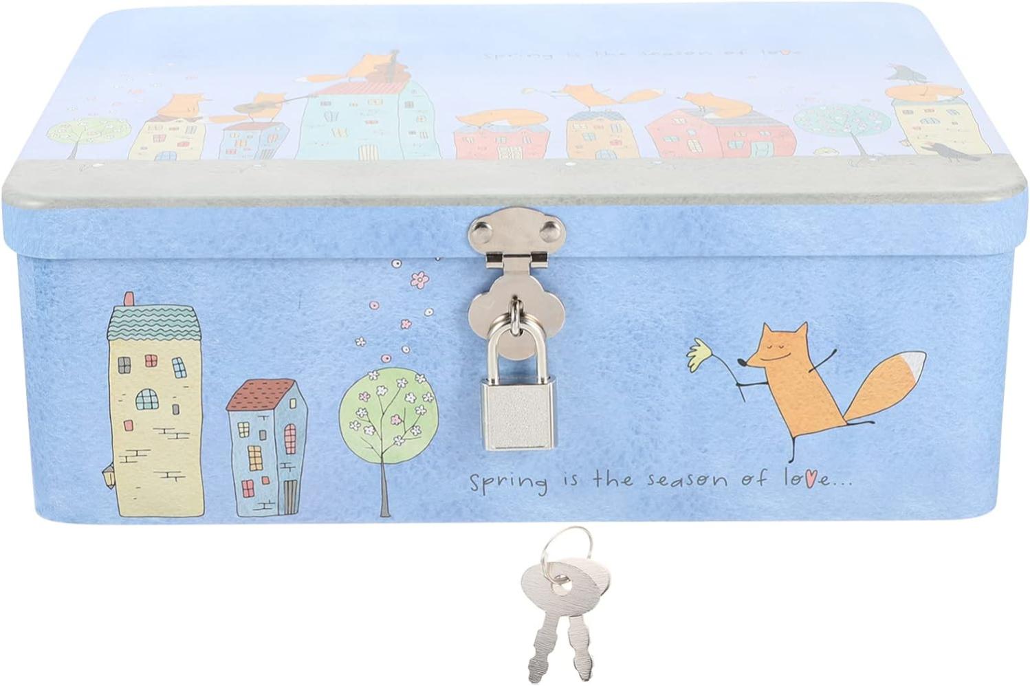 Coffre De Rangement Avec Serrure Grande Boite En Métal Coffre Au Trésor ...