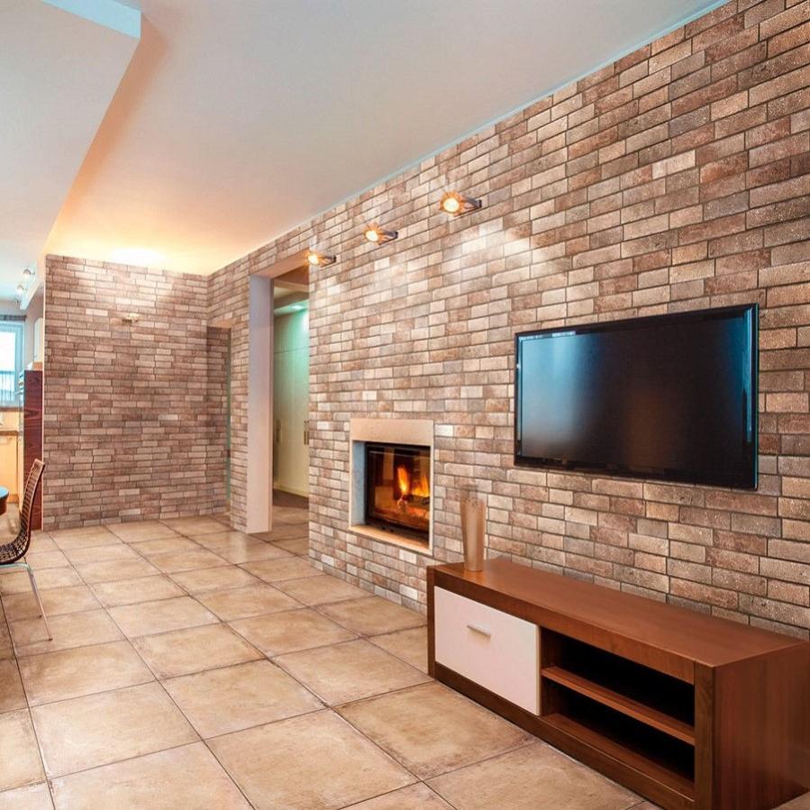 Carrelage parement BRICK BEIGE 30x60cm effet brique | Leroy Merlin