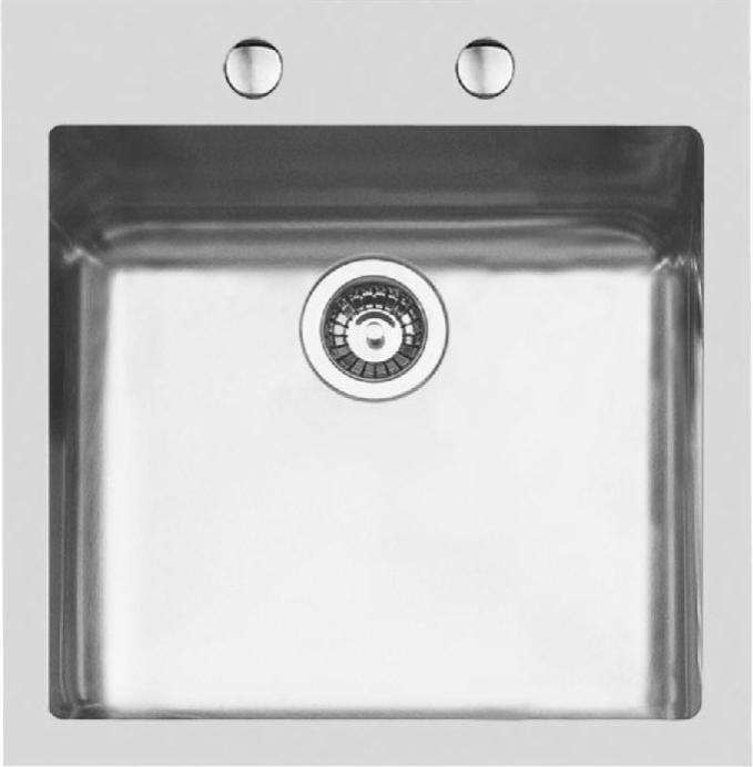 FOSTER Lavello Cucina 1 Vasca Incasso Filotop 51 cm Inox Spazzolato KE ...