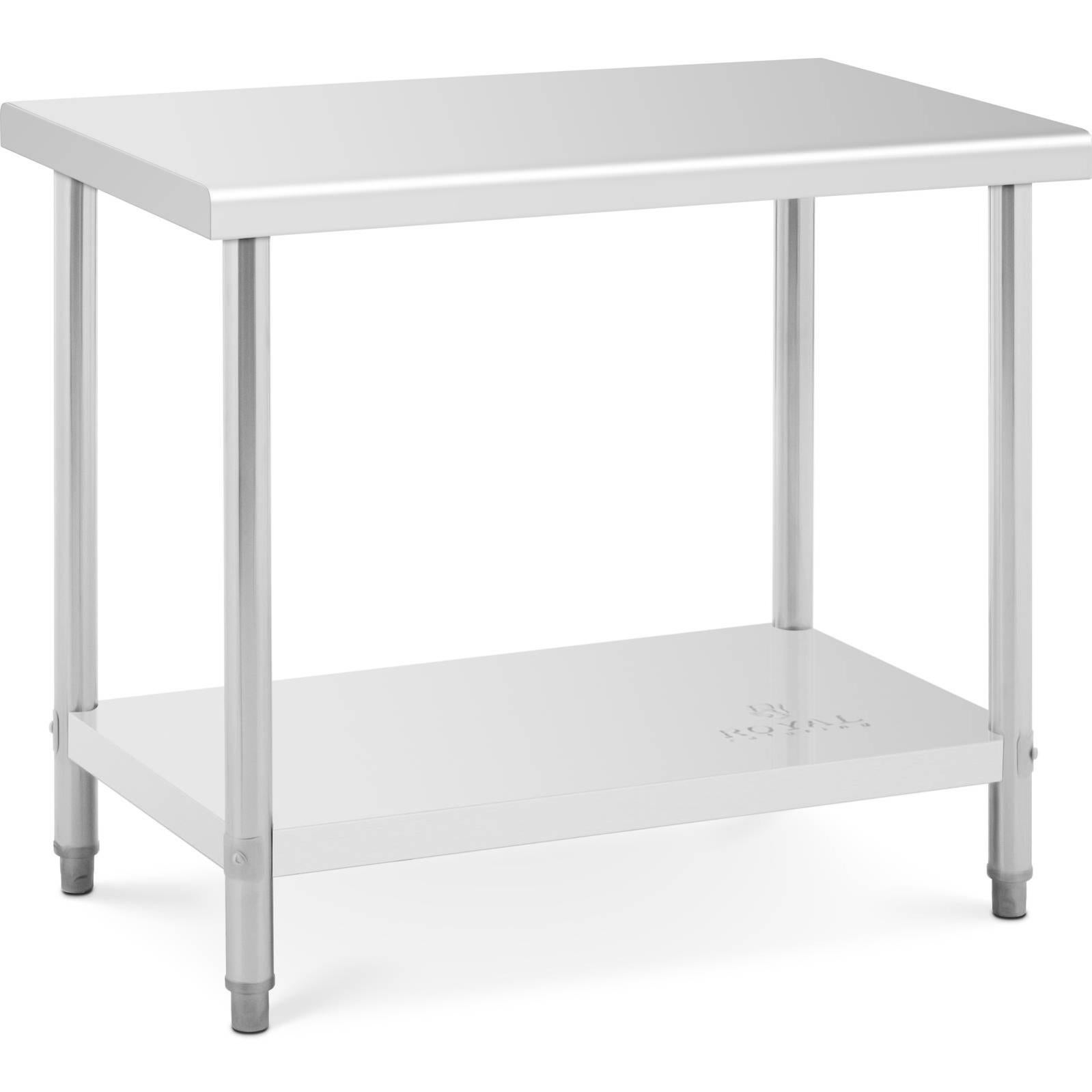 Tavolo Inox Acciaio Inossidabile Banco Da Lavoro Regolabile 100 X 60 Cm ...