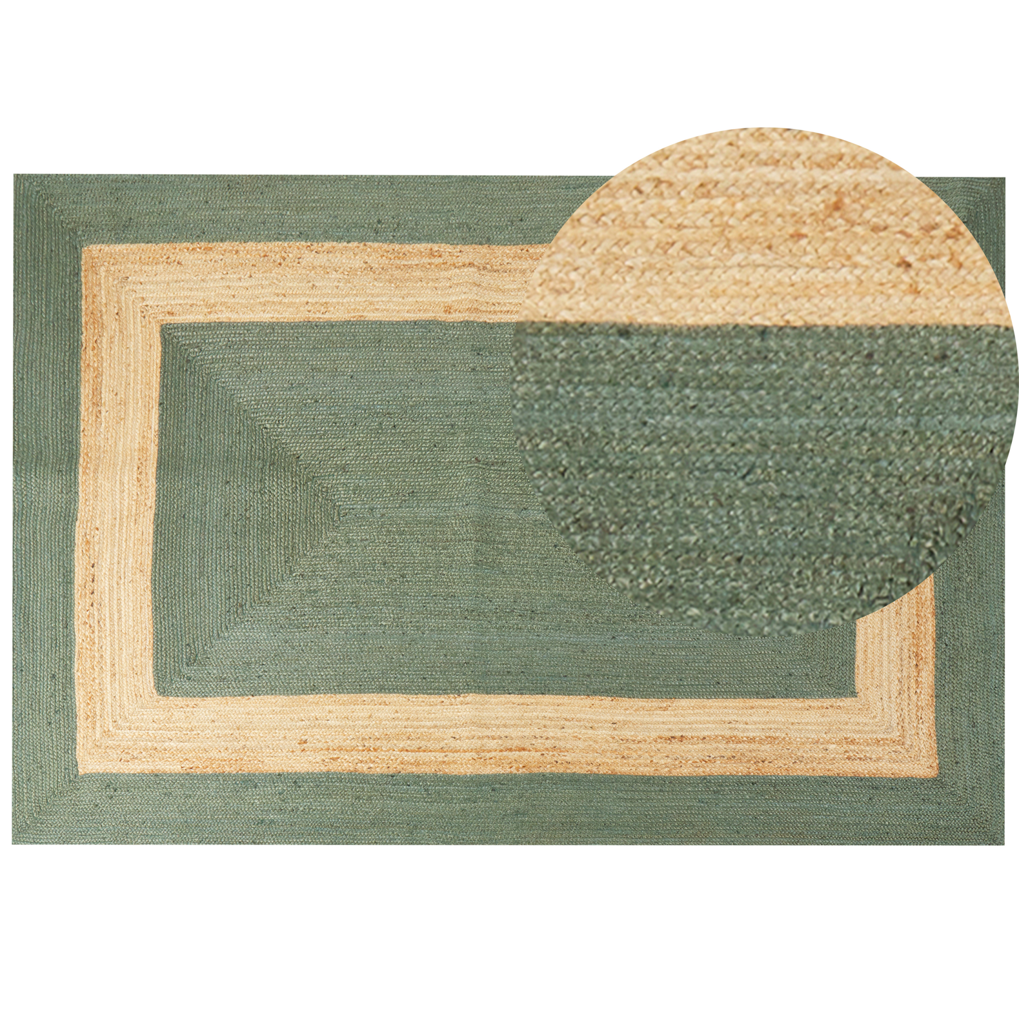 Tappeto iuta verde 200 x 300 cm KARAKUYU | Leroy Merlin