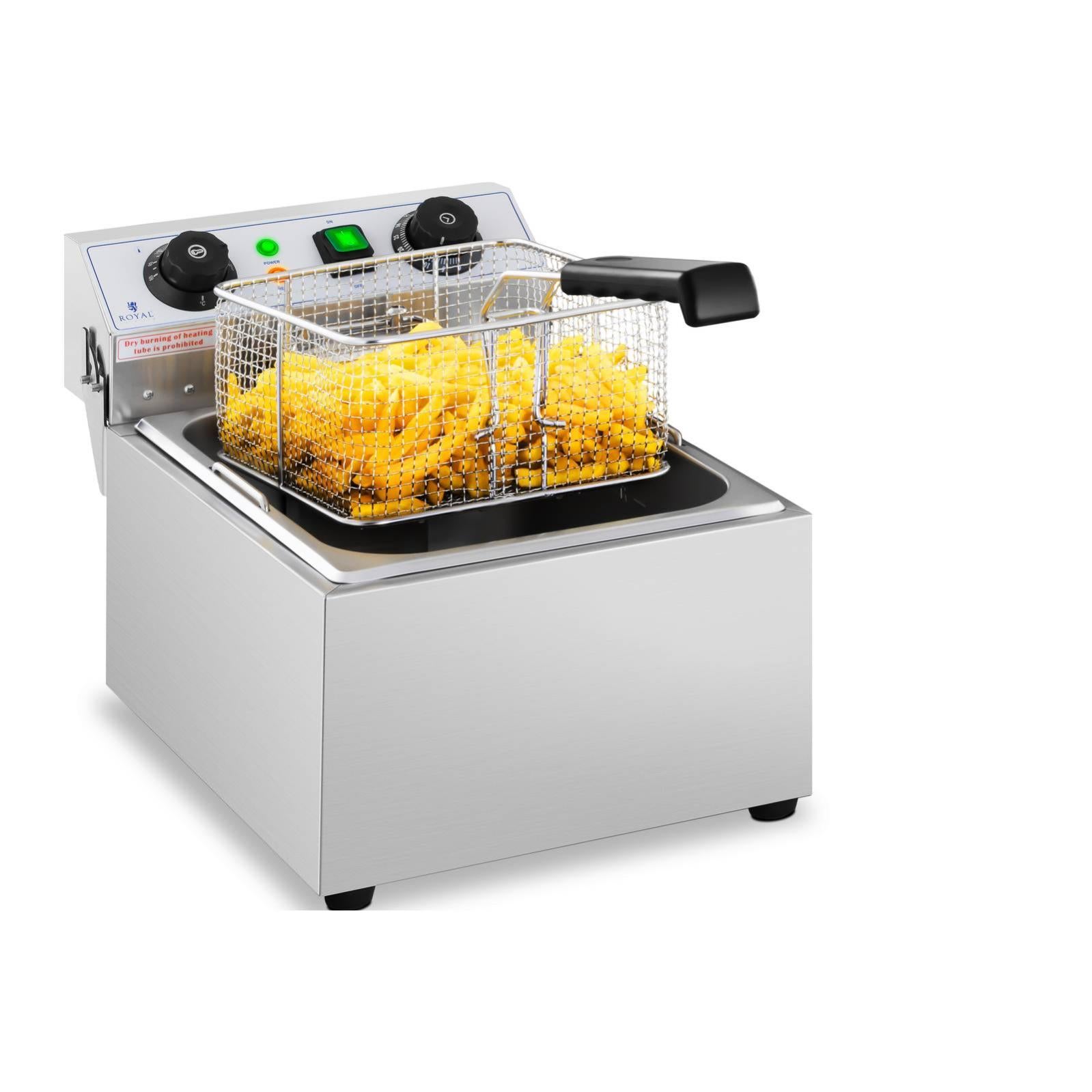 Friteuse électrique - Royal Catering - Puissance : 3 200 W - Contenance ...